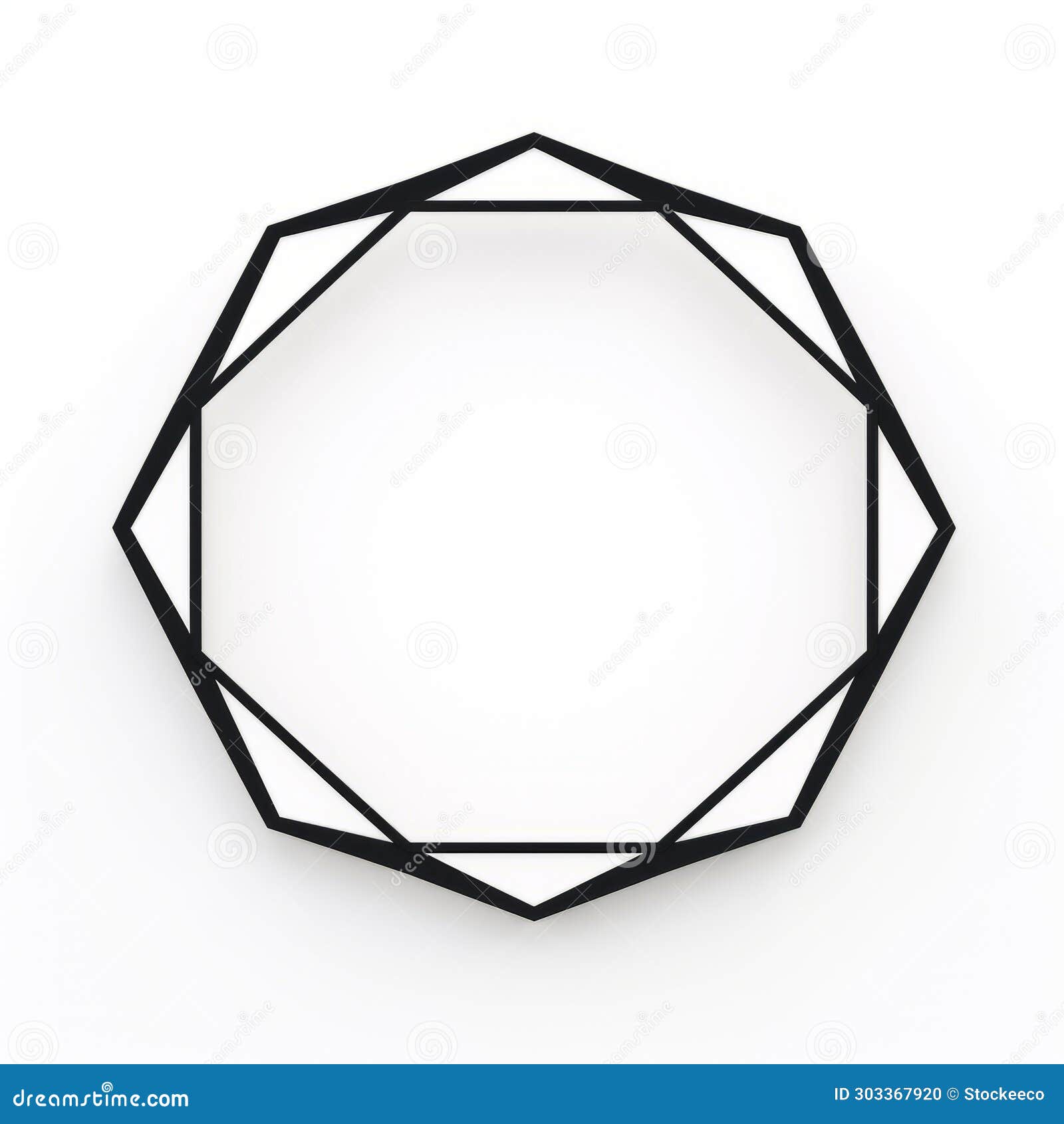 Minimalistic Symmetry: Geometric Frame on White Surface Stock ...