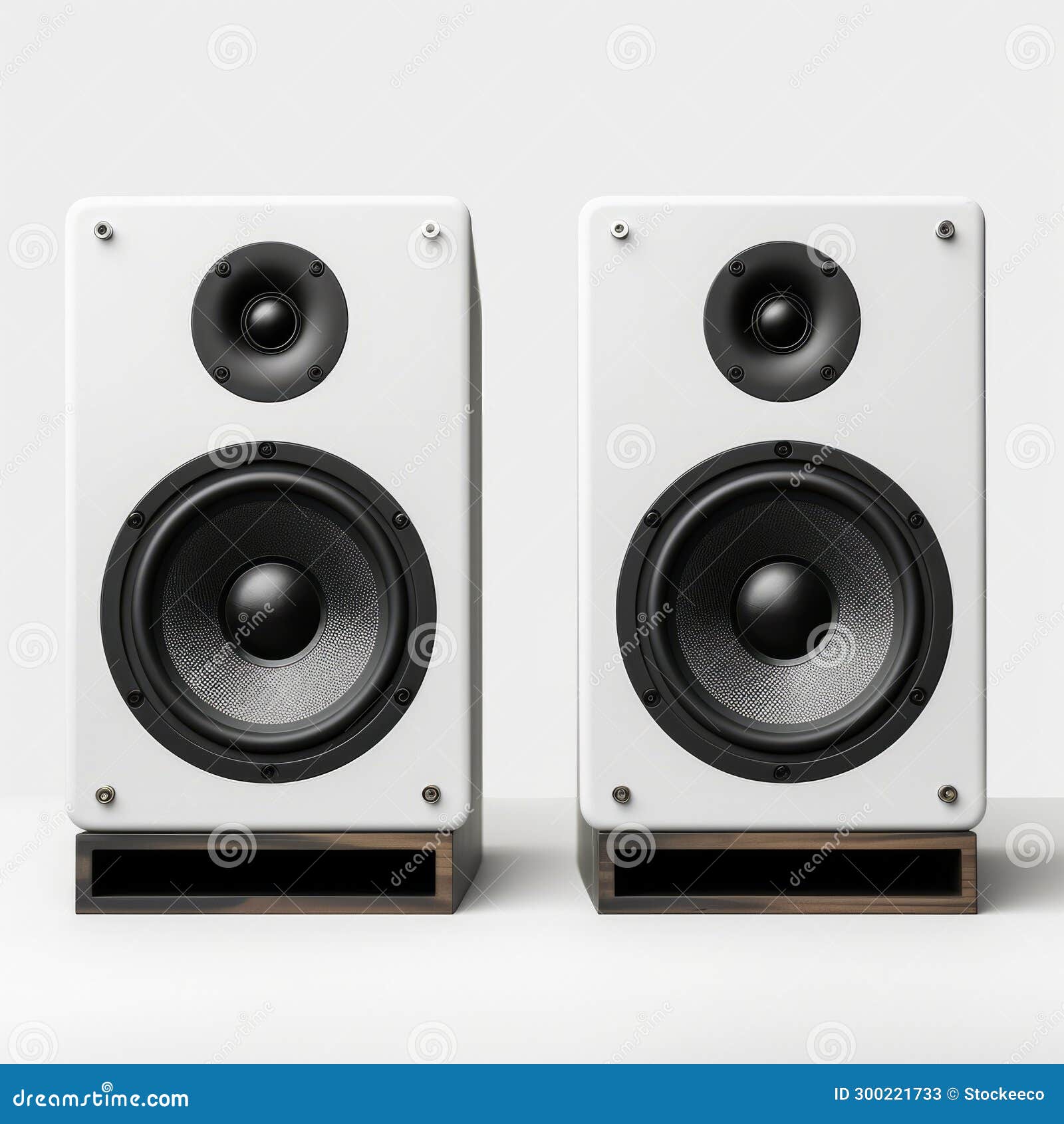 Minimalistic Symmetry Rusticcore White Speakers with Primitivist ...