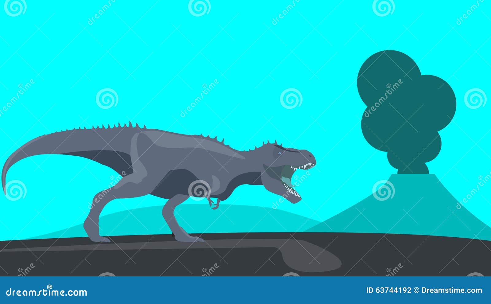 Minimalistic T-rex stock illustration. Illustration of background ...