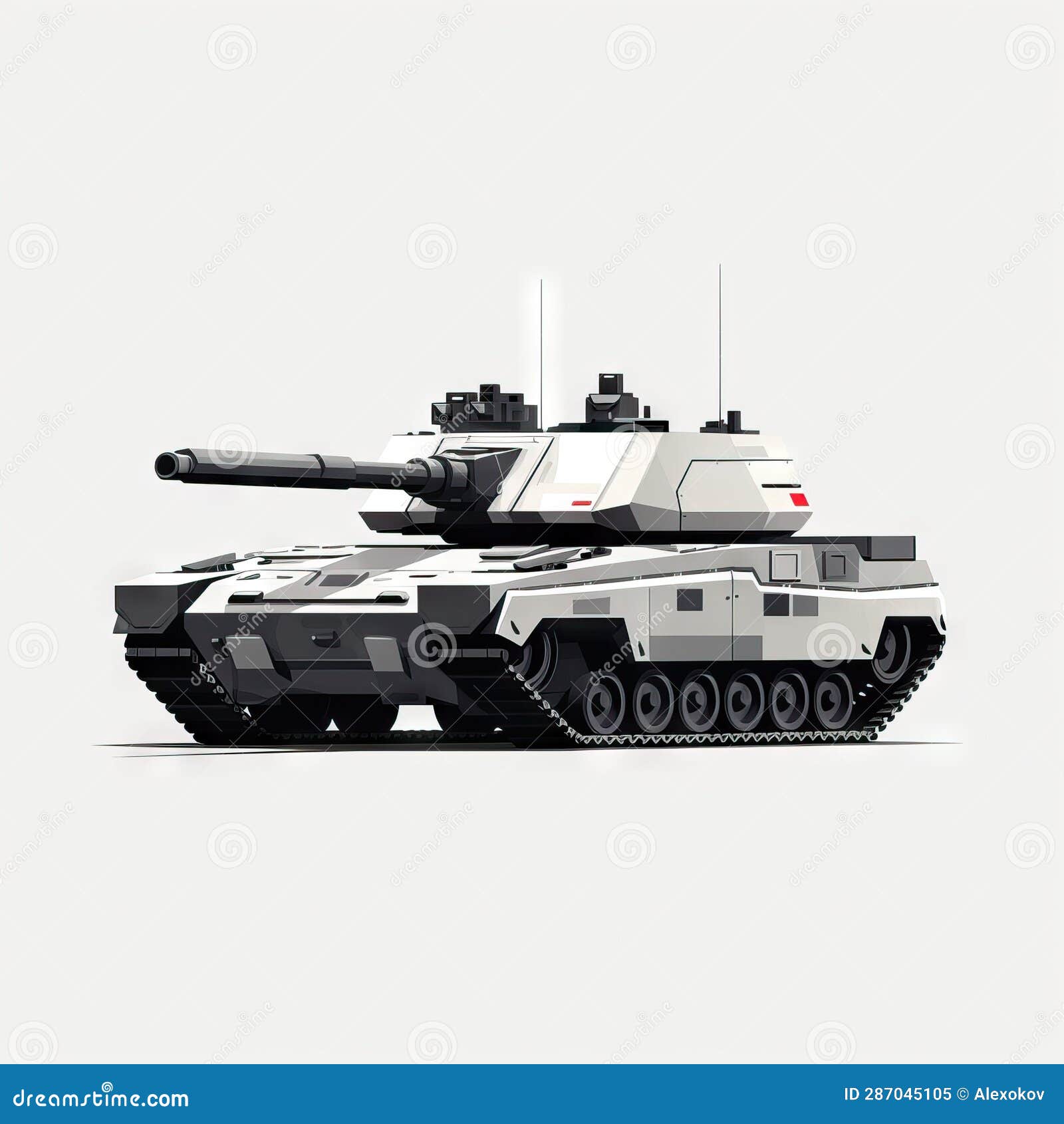 Minimalistic Tank Animation Asset AI Generated Stock Illustration ...