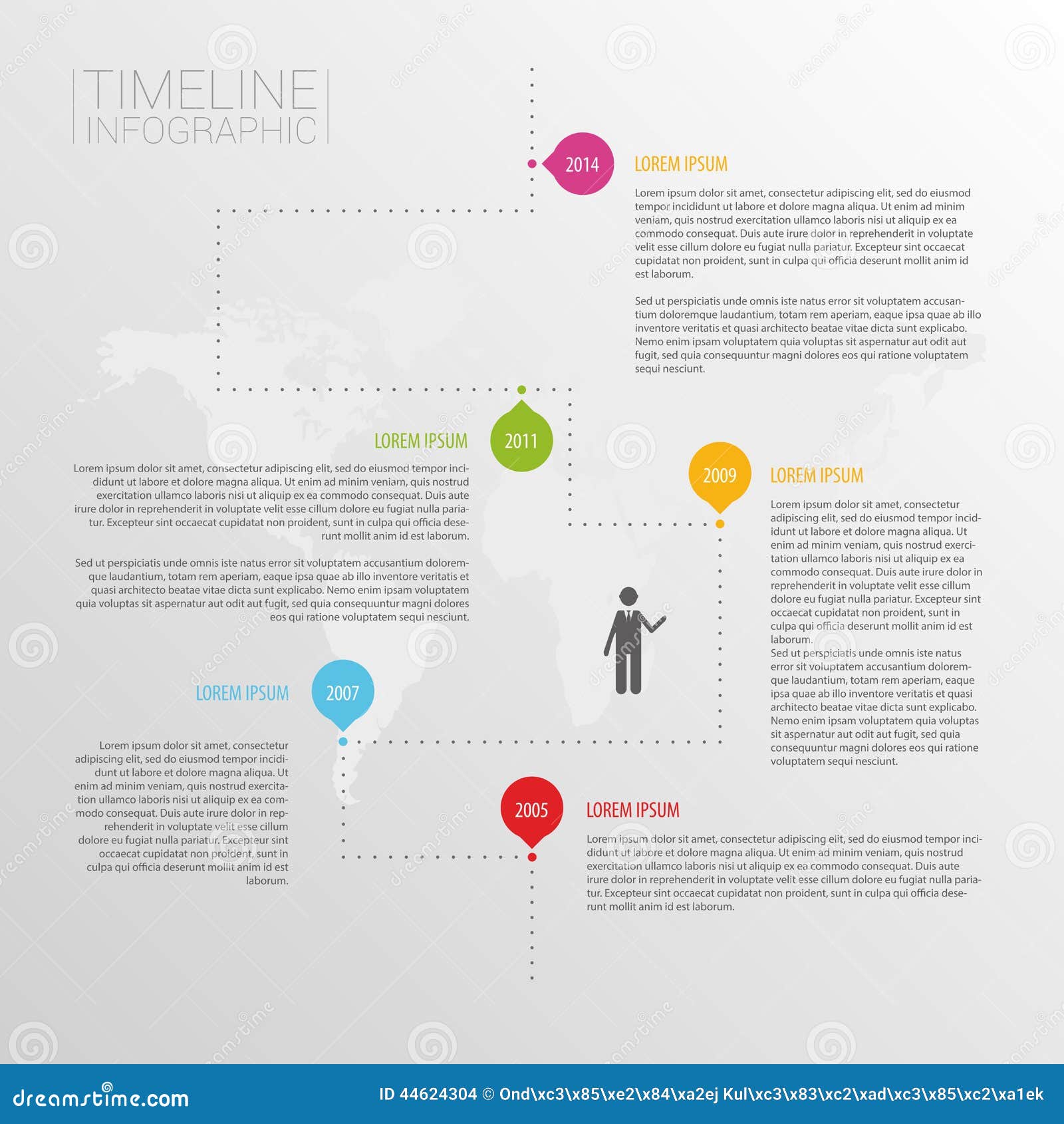 Minimalistic Timeline Infographics Design Template Stock Vector ...