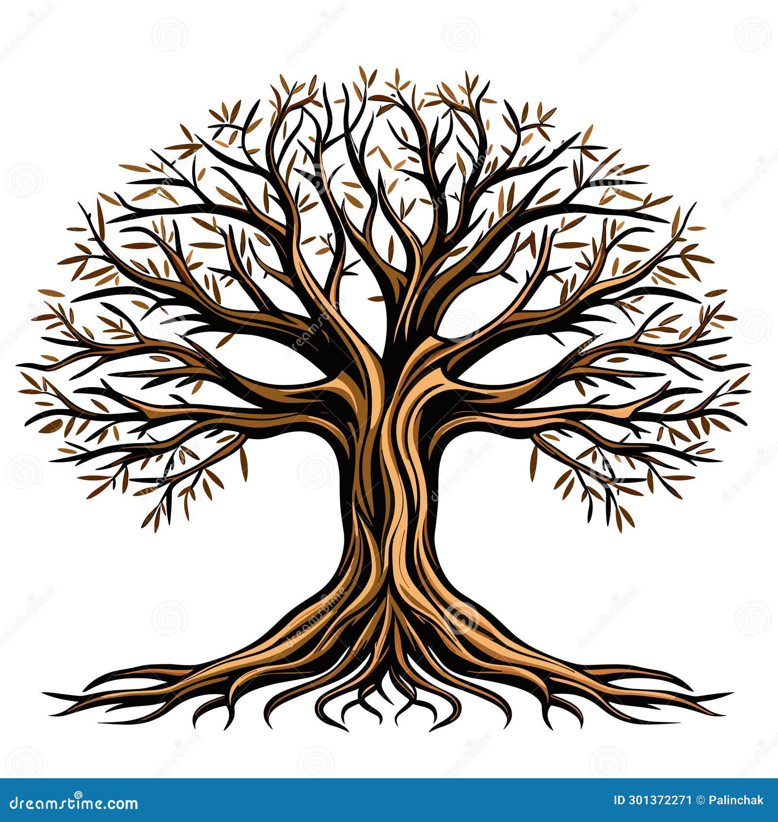 Minimalistic Tree Silhouette in Vector Art Style Stock Illustration ...