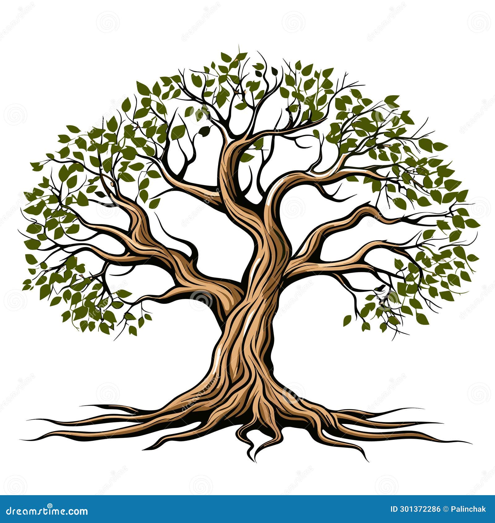 Minimalistic Tree Silhouette in Vector Art Style Stock Illustration ...