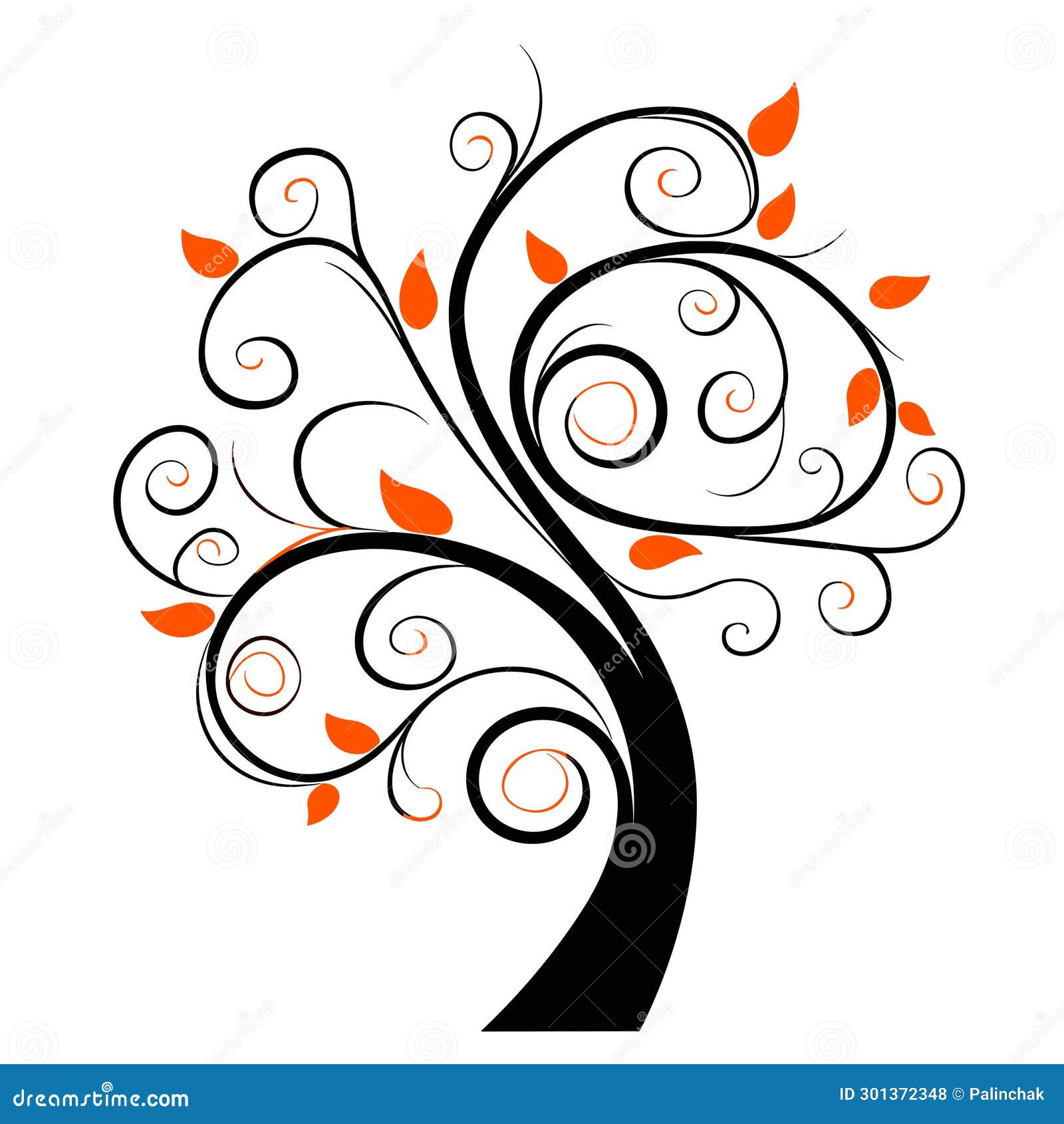 Minimalistic Tree Silhouette in Vector Art Style Stock Illustration ...