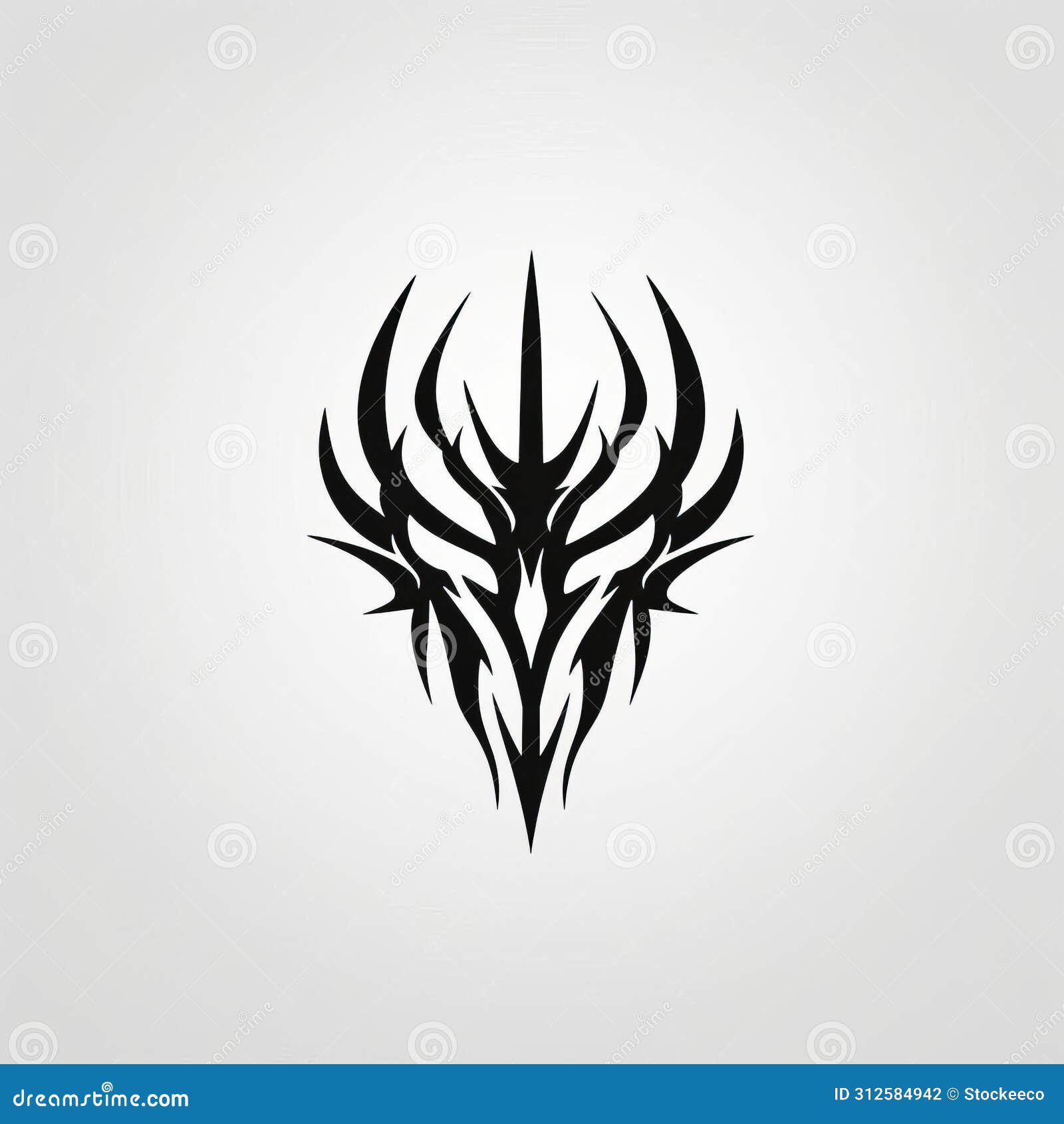 Minimalistic Tribal Banshee Icon With Distinctive Character Design ...