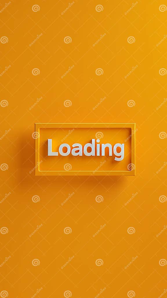 Minimalistic Typography of Loading Against Isolated Bright Backdrop for ...