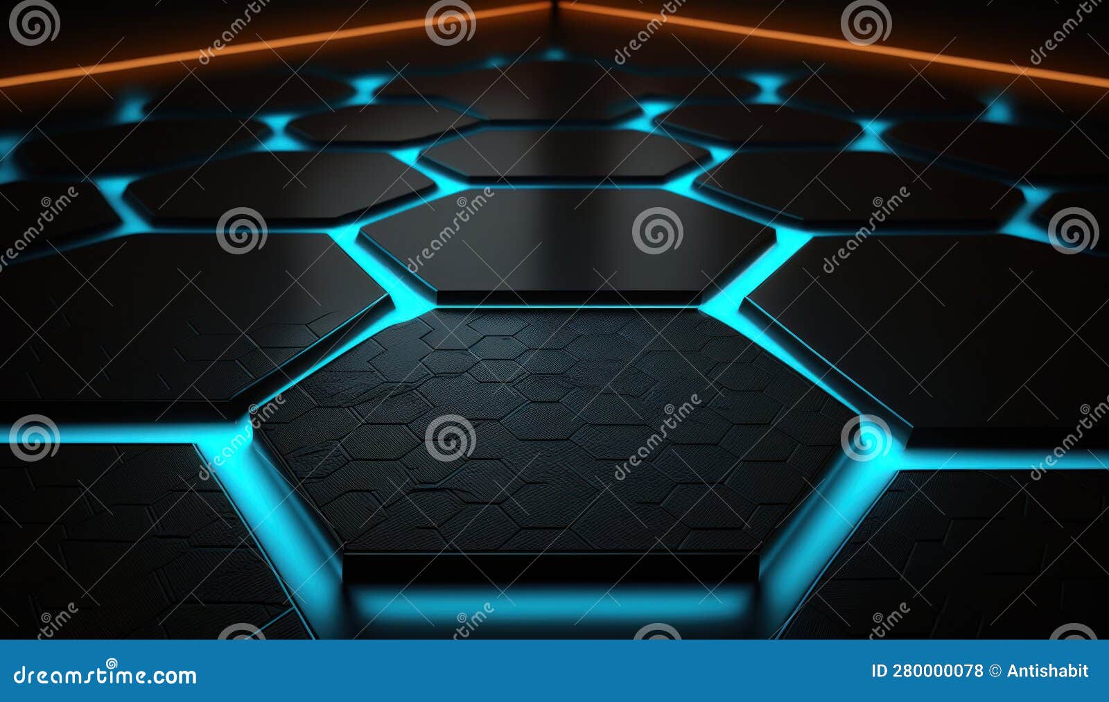 Minimalistic Vantablack Background, Triangular Neon Light, Vantablack ...