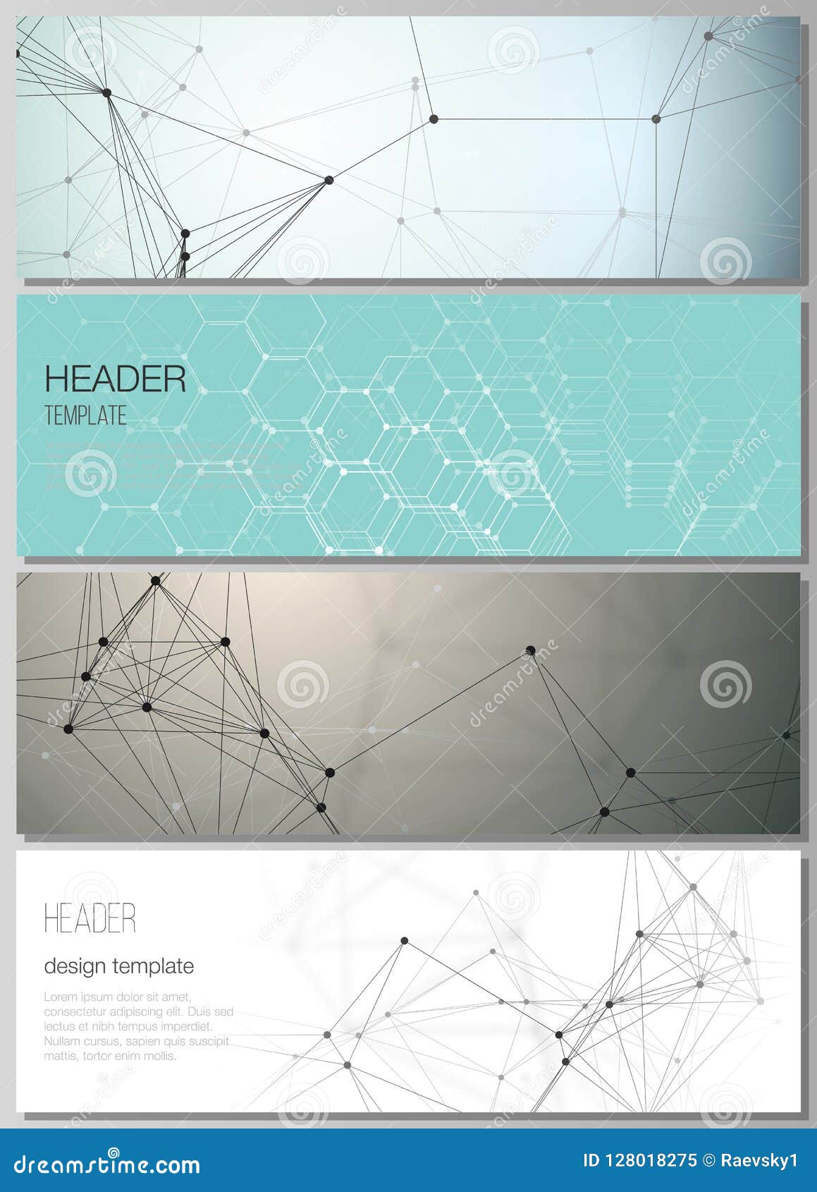 Minimalistic Vector Editable Layout of Headers, Banner Design Templates ...