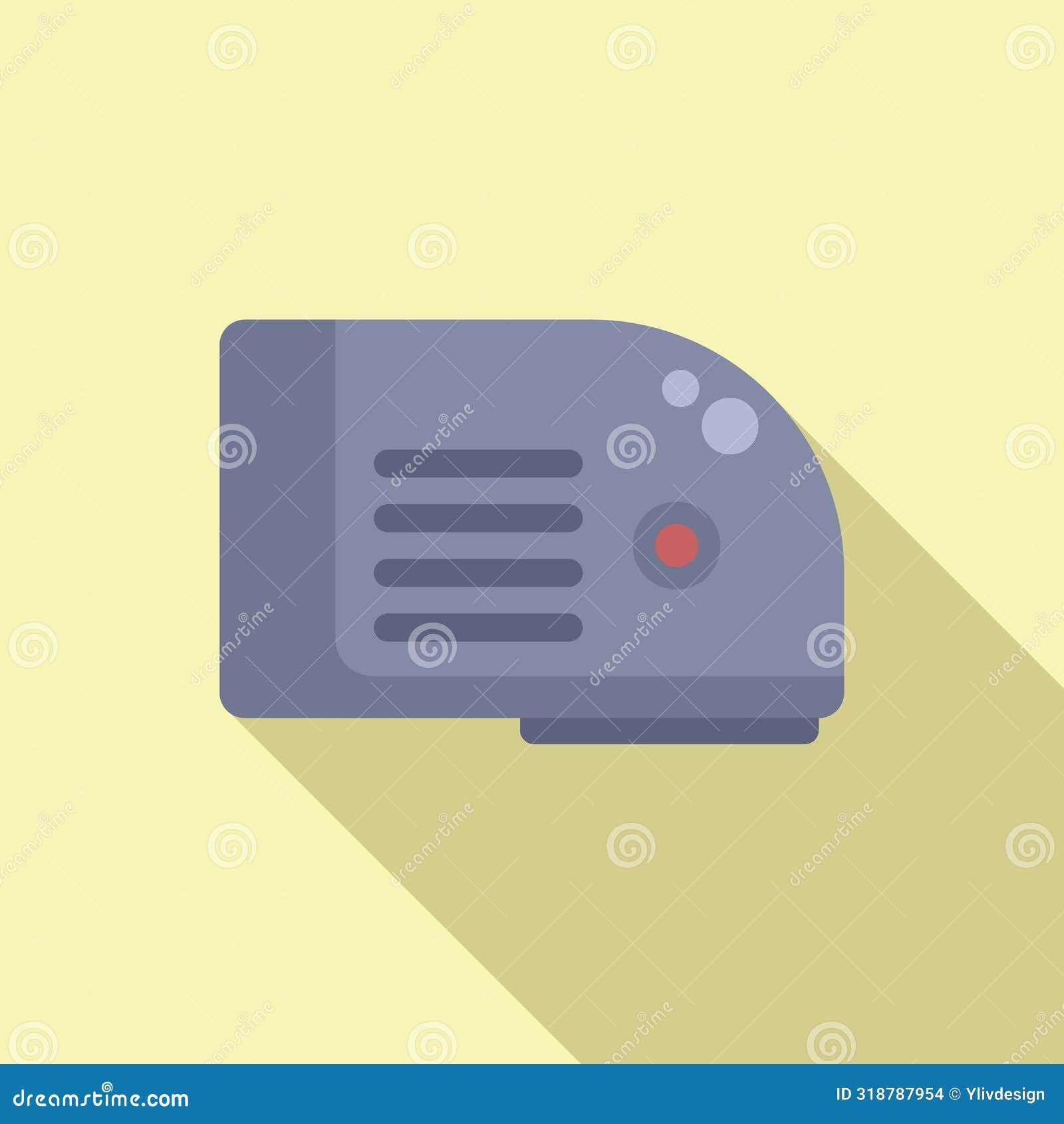 Flat Design Vector Illustration of a Projector Stock Vector ...