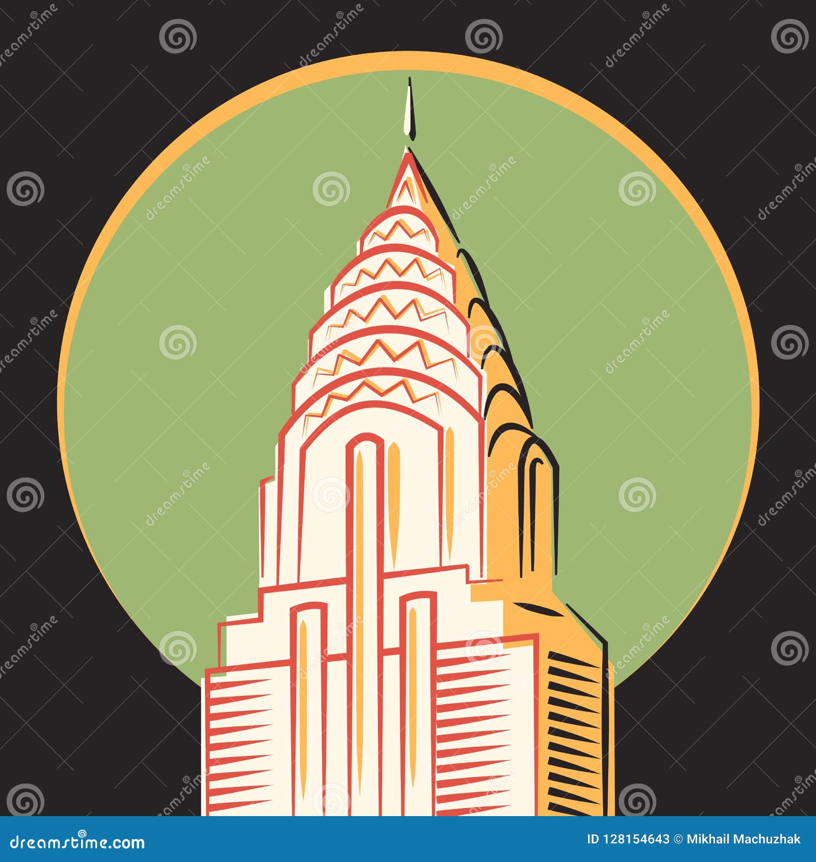Minimalistic Vector Icon, the Chrysler Building, New York Editorial ...