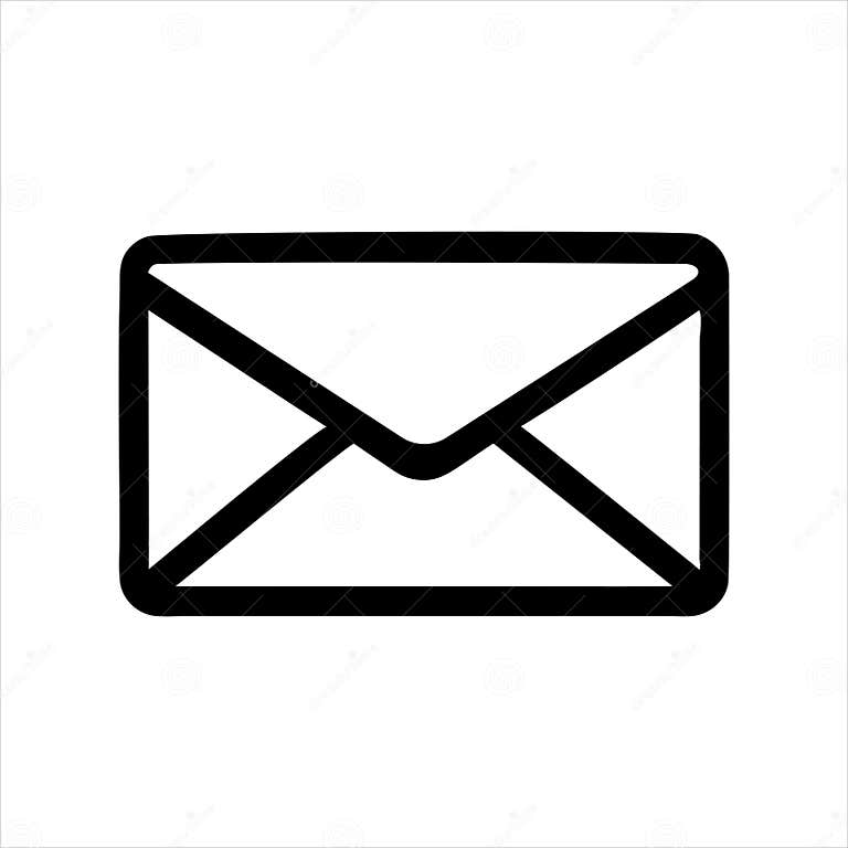 Minimalistic Vector Icon of an Envelope for Communication and ...