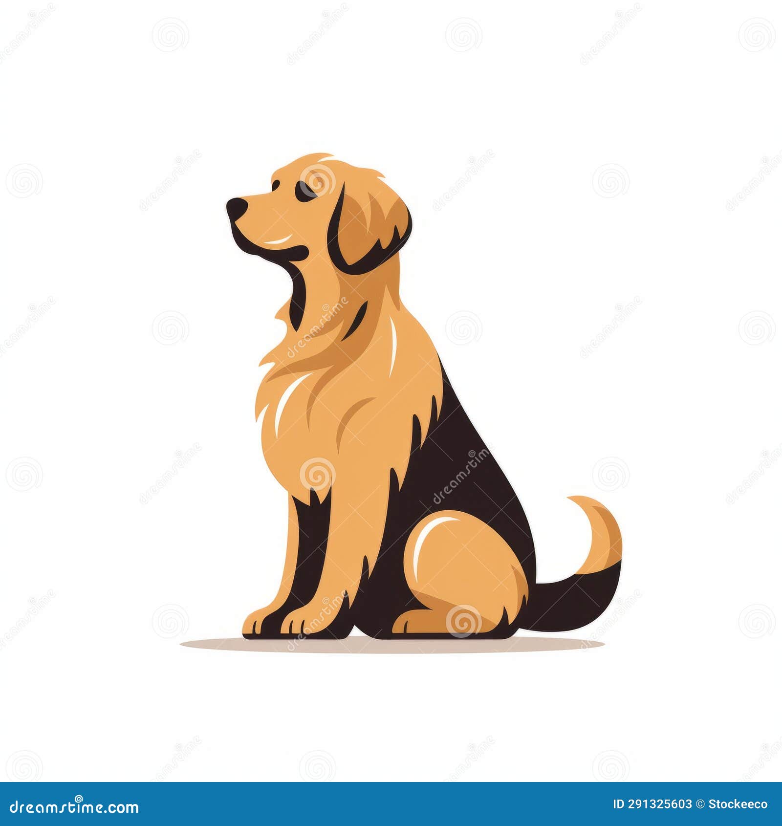 Golden Retriever Vector Dog Character Symbol - Vibrant Illustrations ...