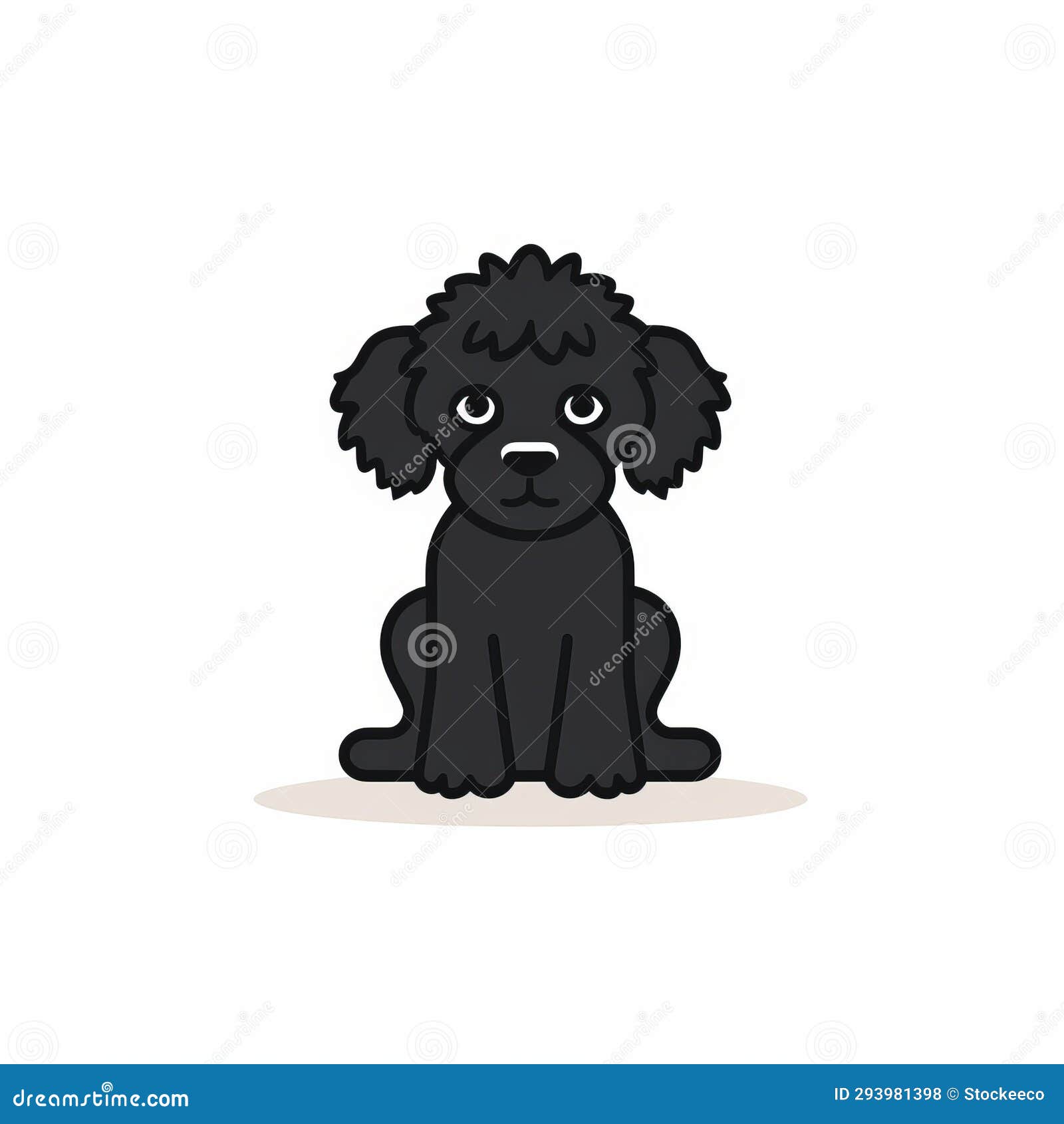 Whimsical Black Poodle Icon: Playful Animation with Subtle Expressions ...