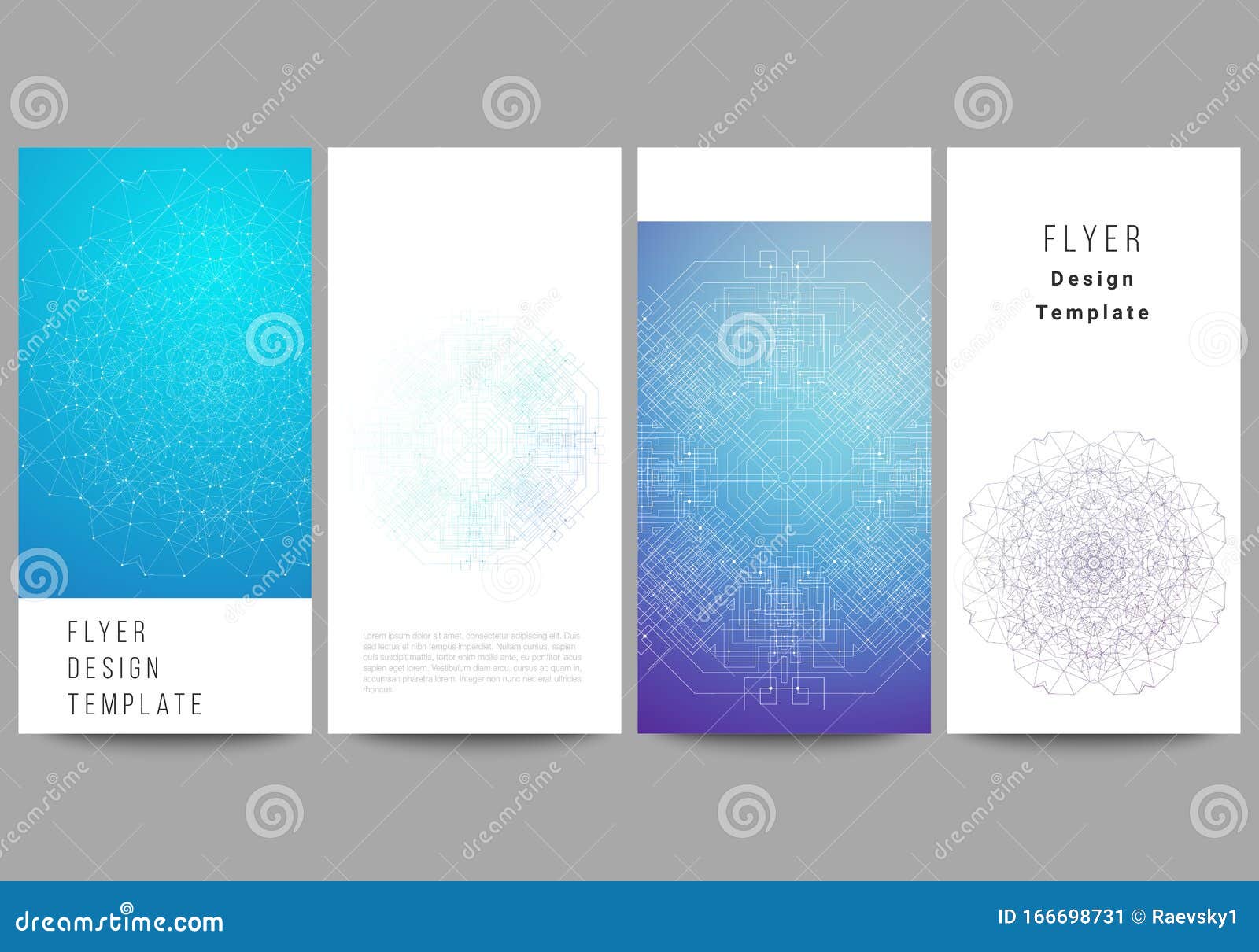 The Minimalistic Vector Illustration of the Editable Layout of Flyer ...