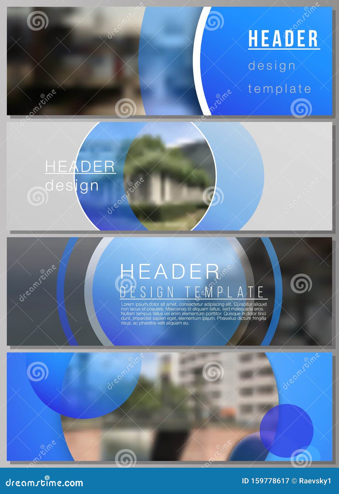 The Minimalistic Vector Illustration of the Editable Layout of Headers ...