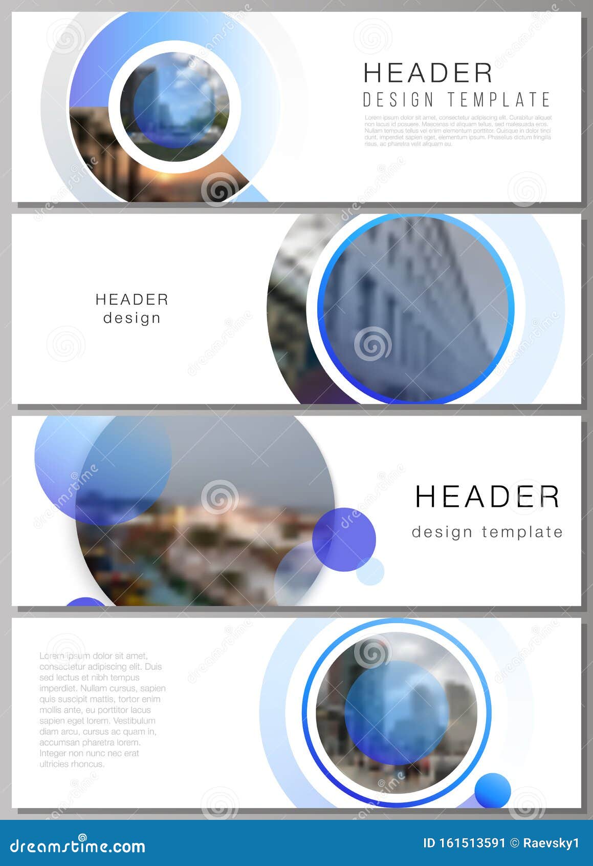 The Minimalistic Vector Illustration of the Editable Layout of Headers ...