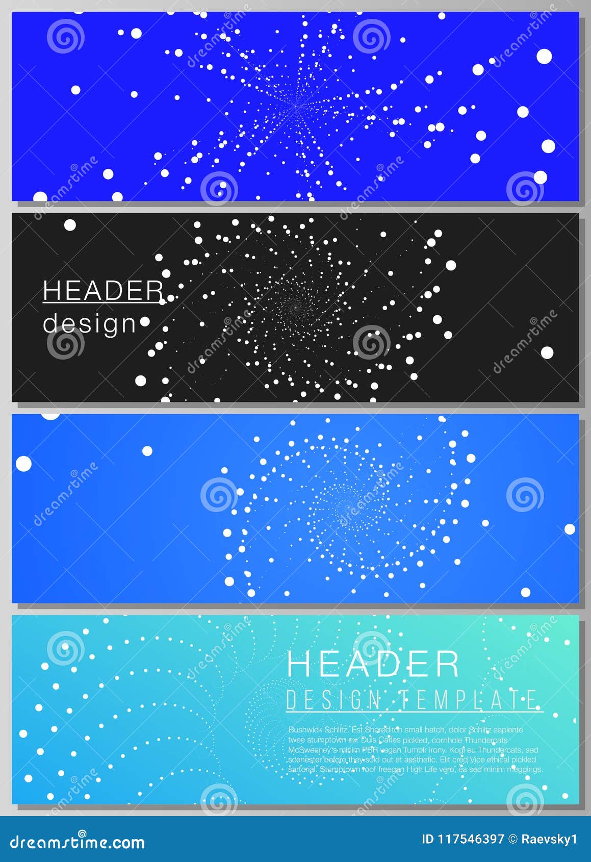 The Minimalistic Vector Illustration of the Editable Layout of Headers ...