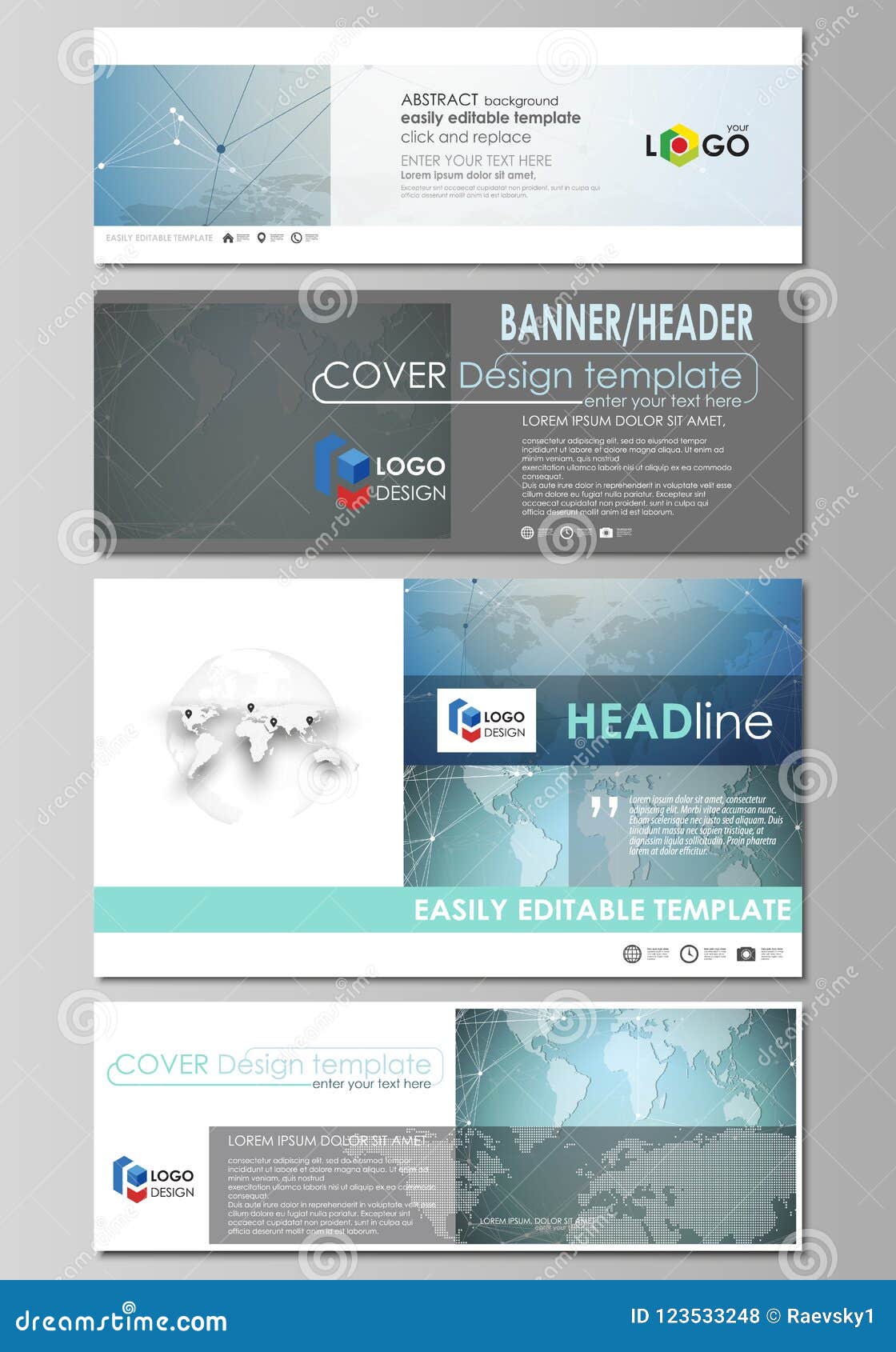 The Minimalistic Vector Illustration of the Editable Layout of Social ...