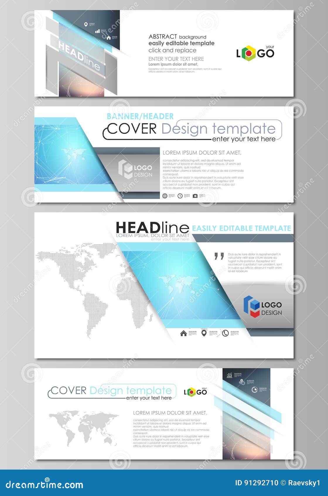 The Minimalistic Vector Illustration of Editable Layout of Social Media ...