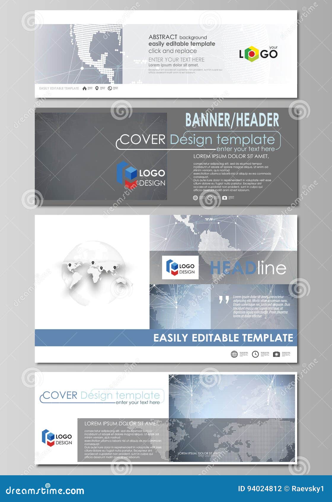 The Minimalistic Vector Illustration of the Editable Layout of Social ...