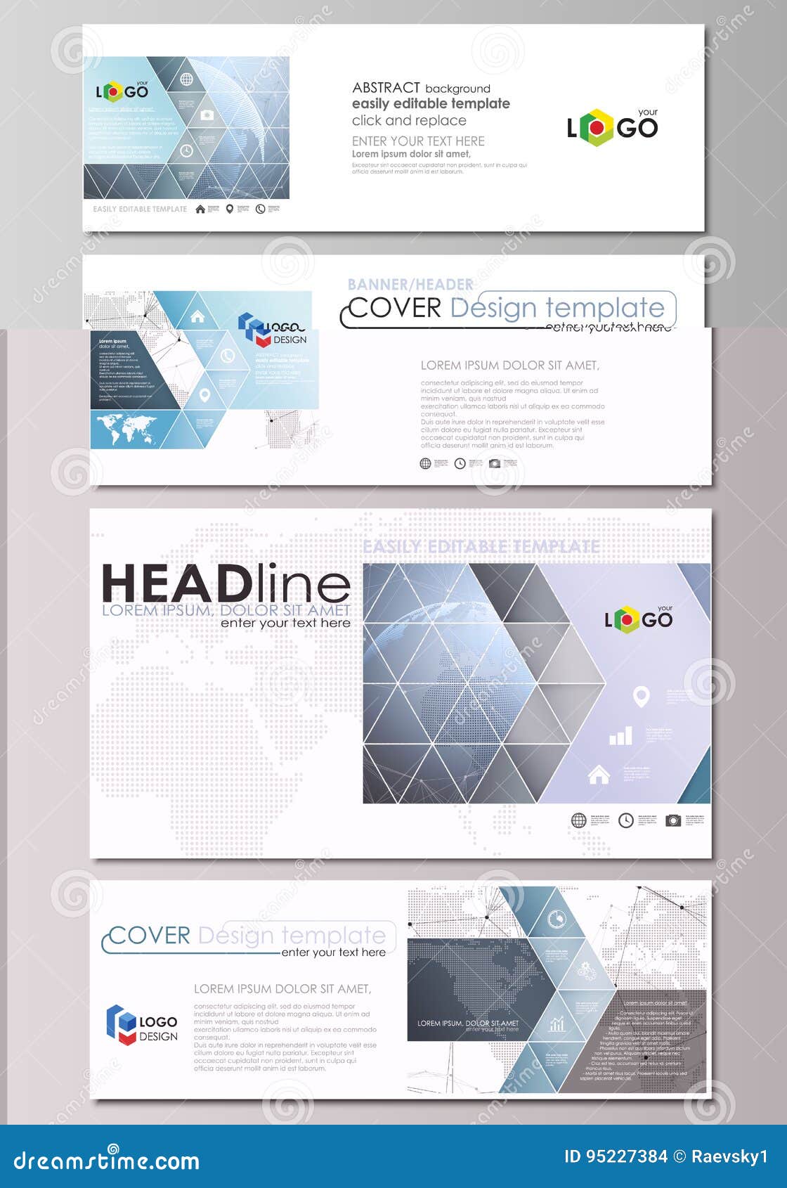 The Minimalistic Vector Illustration of the Editable Layout of Social ...