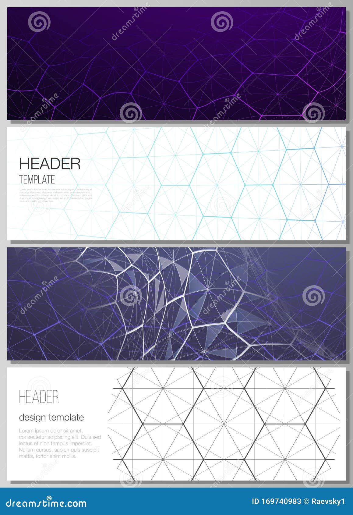 The Minimalistic Vector Illustration Layout of Headers, Banner Design ...