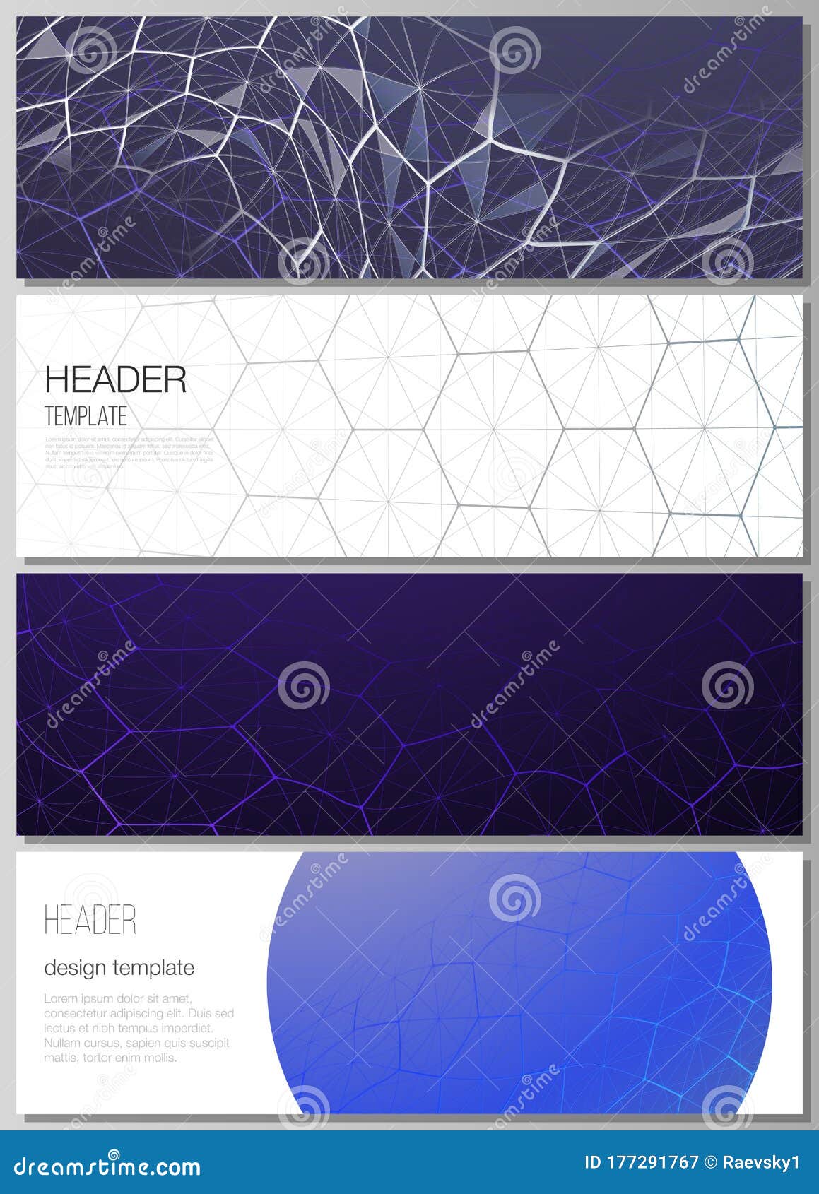 The Minimalistic Vector Illustration Layout of Headers, Banner Design ...