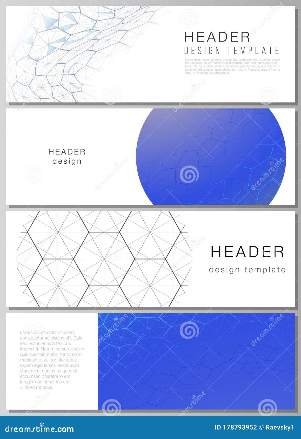 The Minimalistic Vector Illustration Layout of Headers, Banner Design ...
