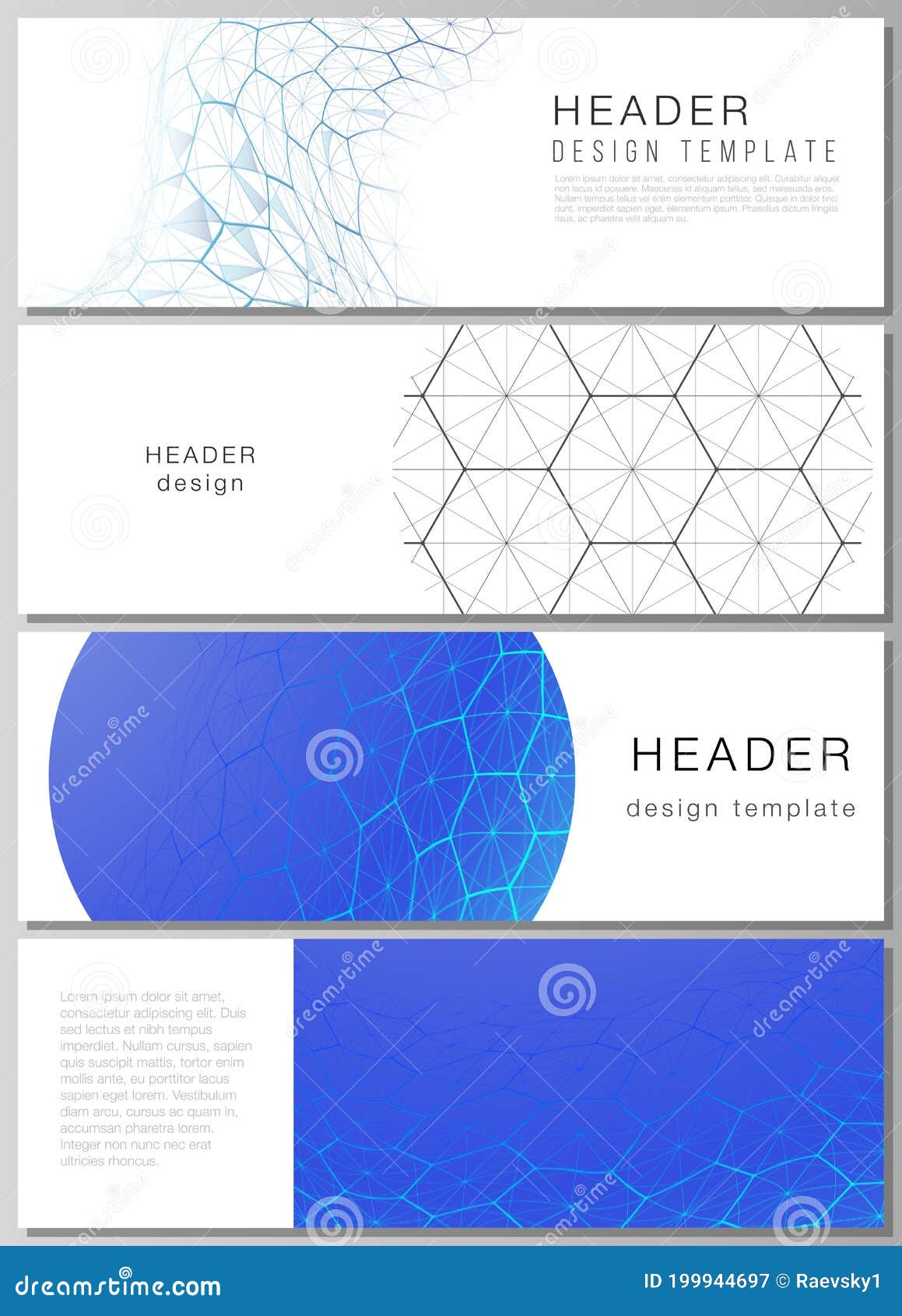 The Minimalistic Vector Illustration Layout of Headers, Banner Design ...