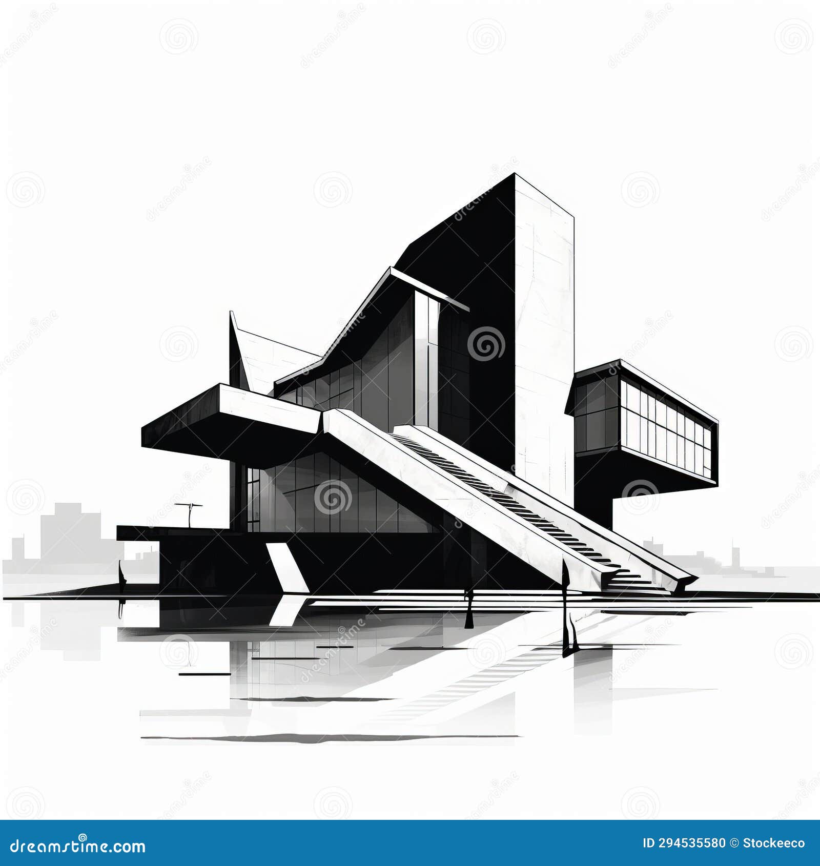 Minimalistic Vector Illustration of a Modern Building Stock ...