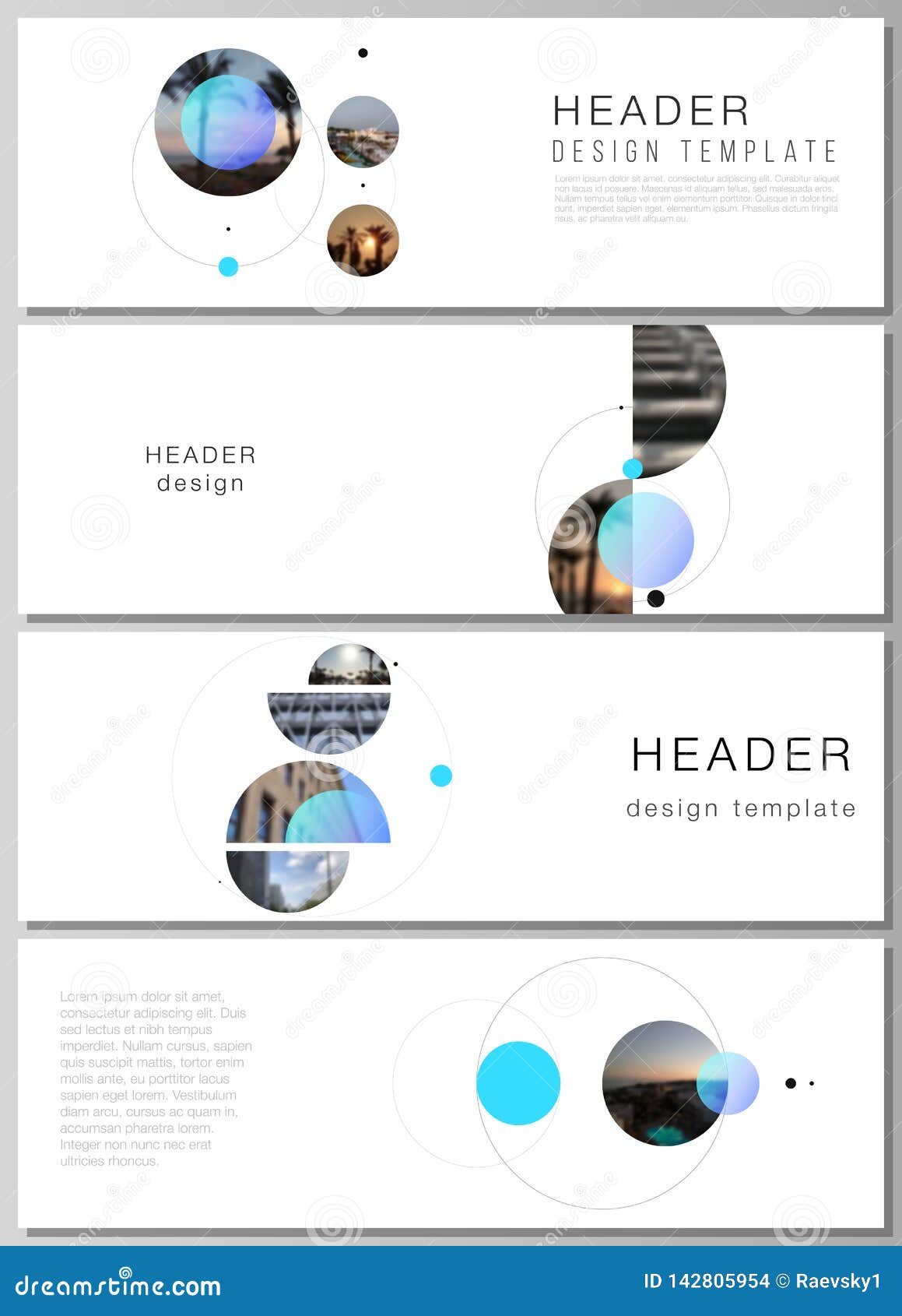 The Minimalistic Vector Layout of Headers, Banner Design Templates ...