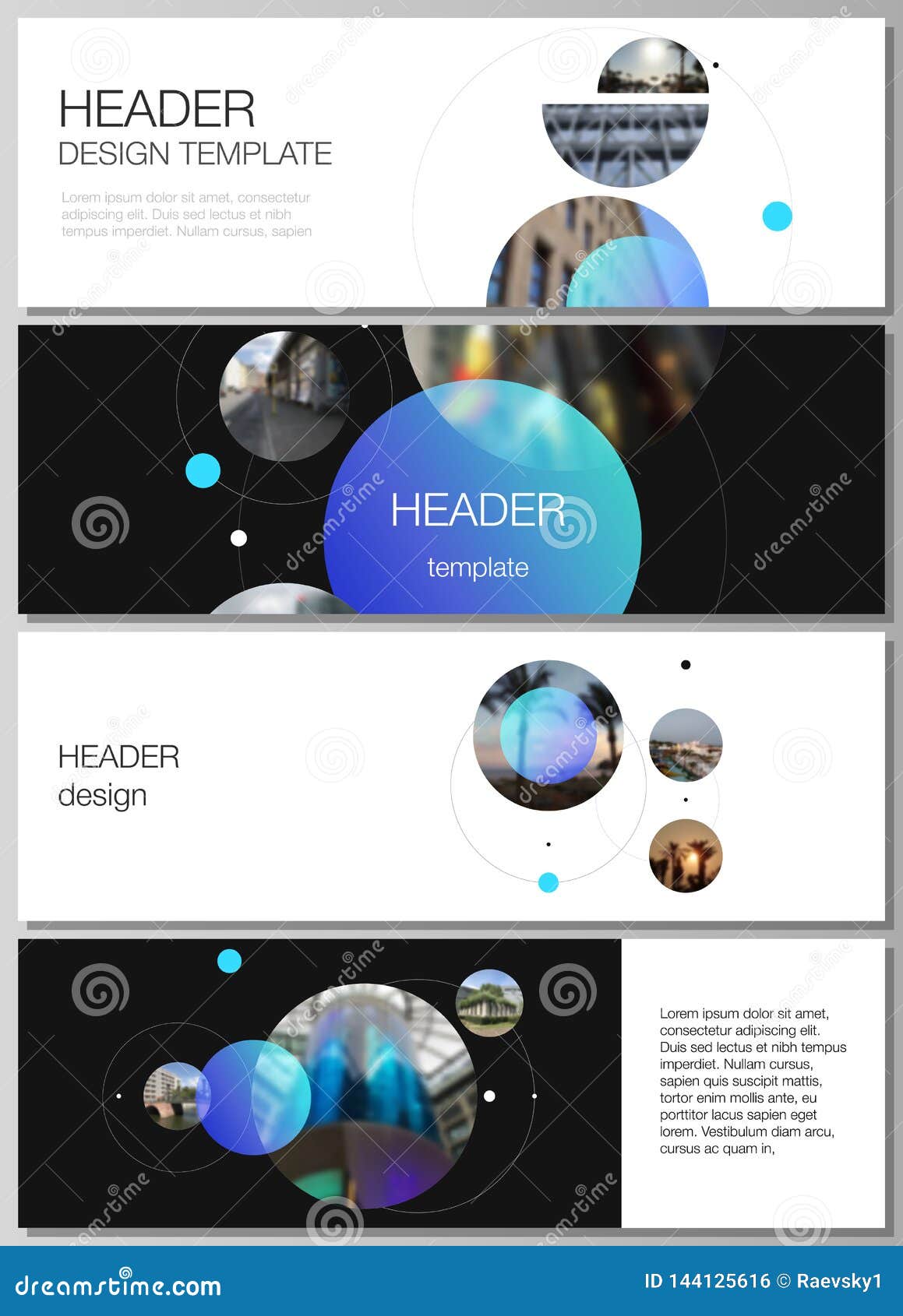 The Minimalistic Vector Layout of Headers, Banner Design Templates ...