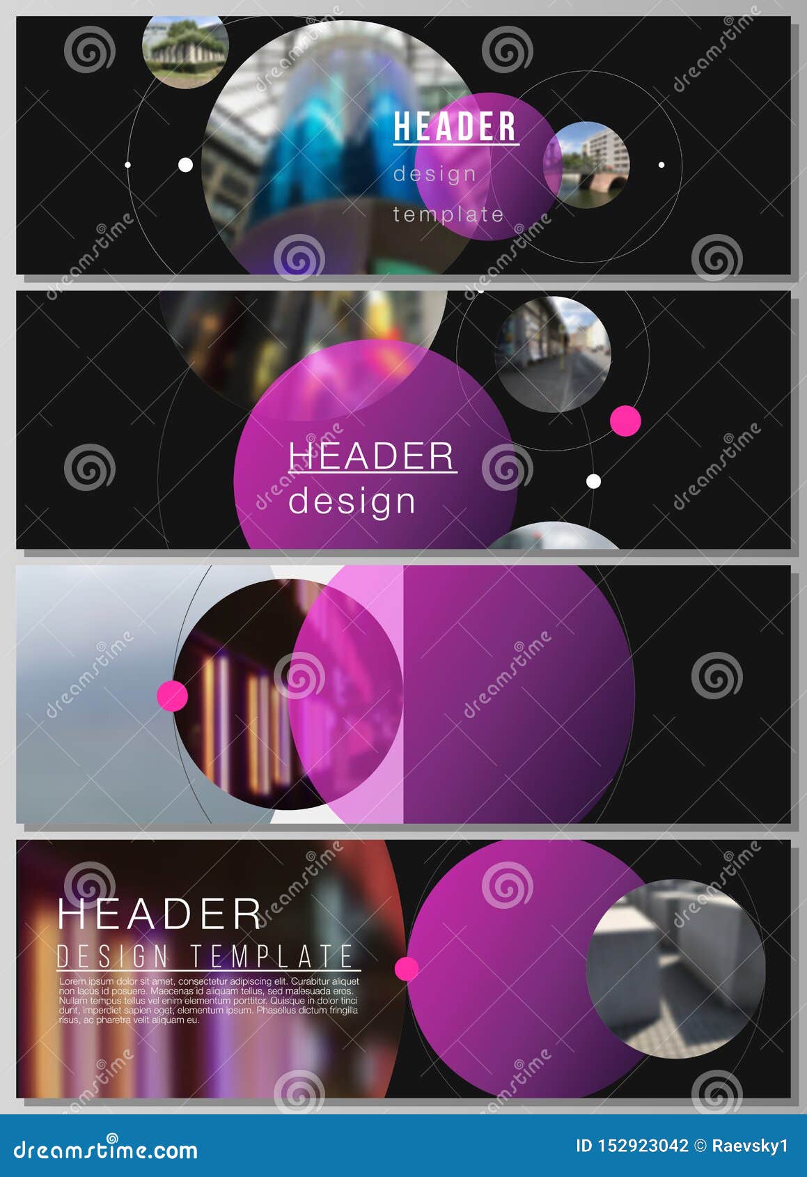 The Minimalistic Vector Layout of Headers, Banner Design Templates ...