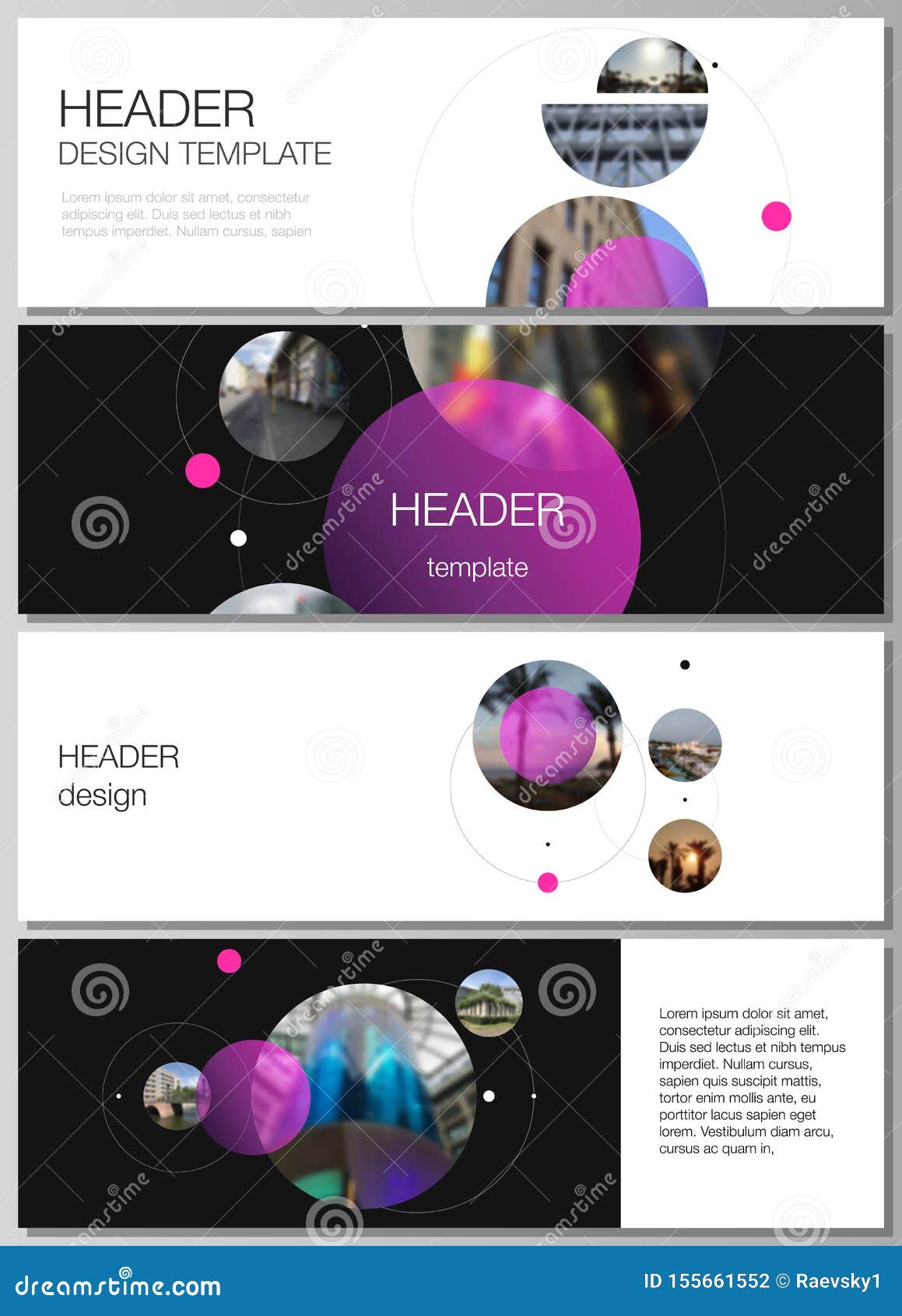 The Minimalistic Vector Layout of Headers, Banner Design Templates ...