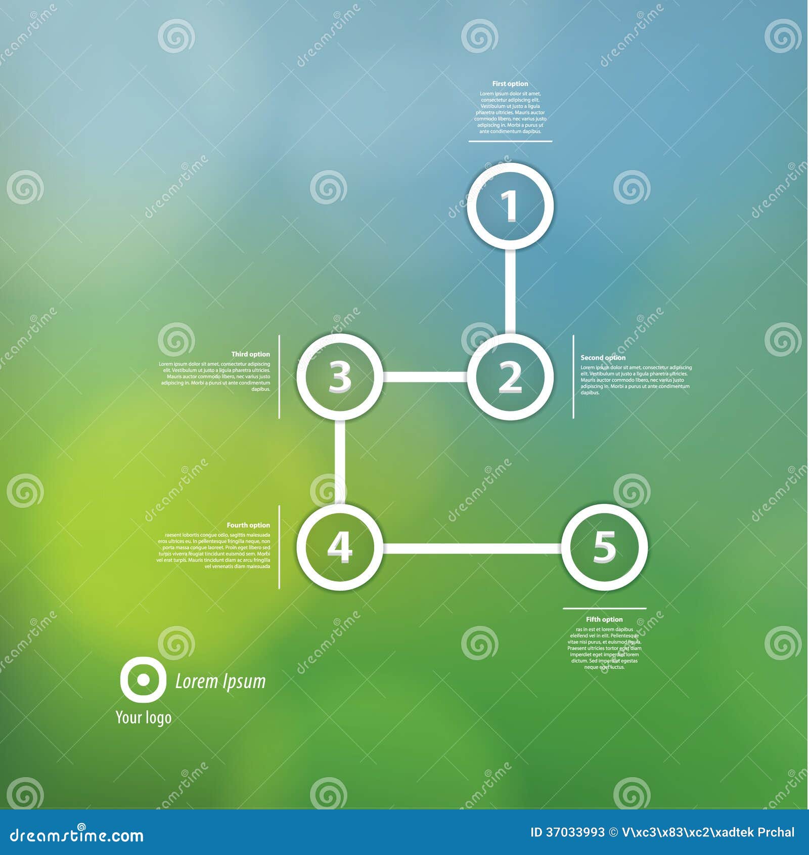 Minimalistic Vector Template with Discreet Blurred Background. F Stock ...