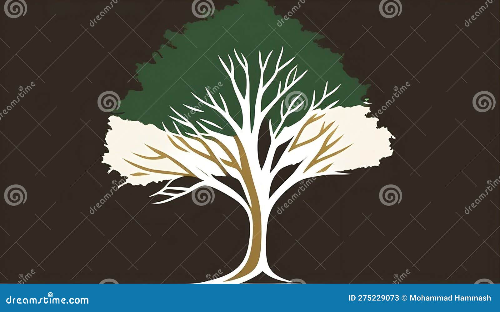 Minimalistic Vector Tree Icon, Paul Rand Inspired, Made with Generative ...