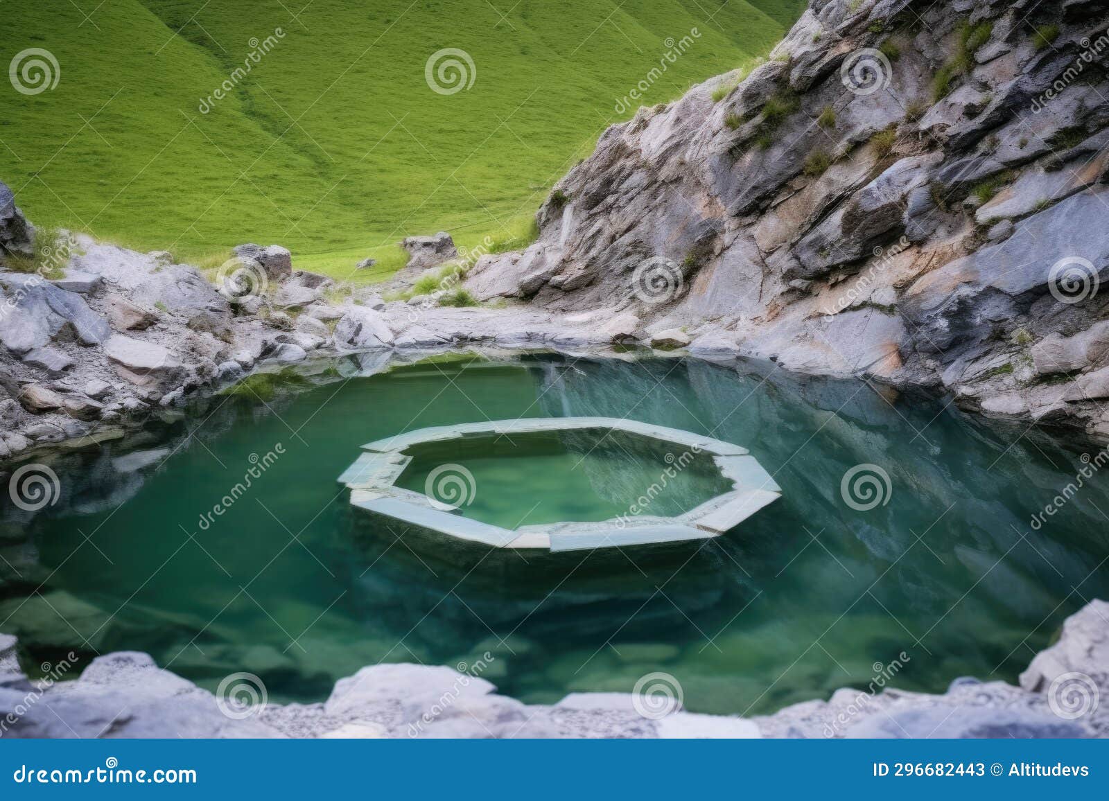 Minimalistic View of a Small Hot Spring Stock Image - Image of ...