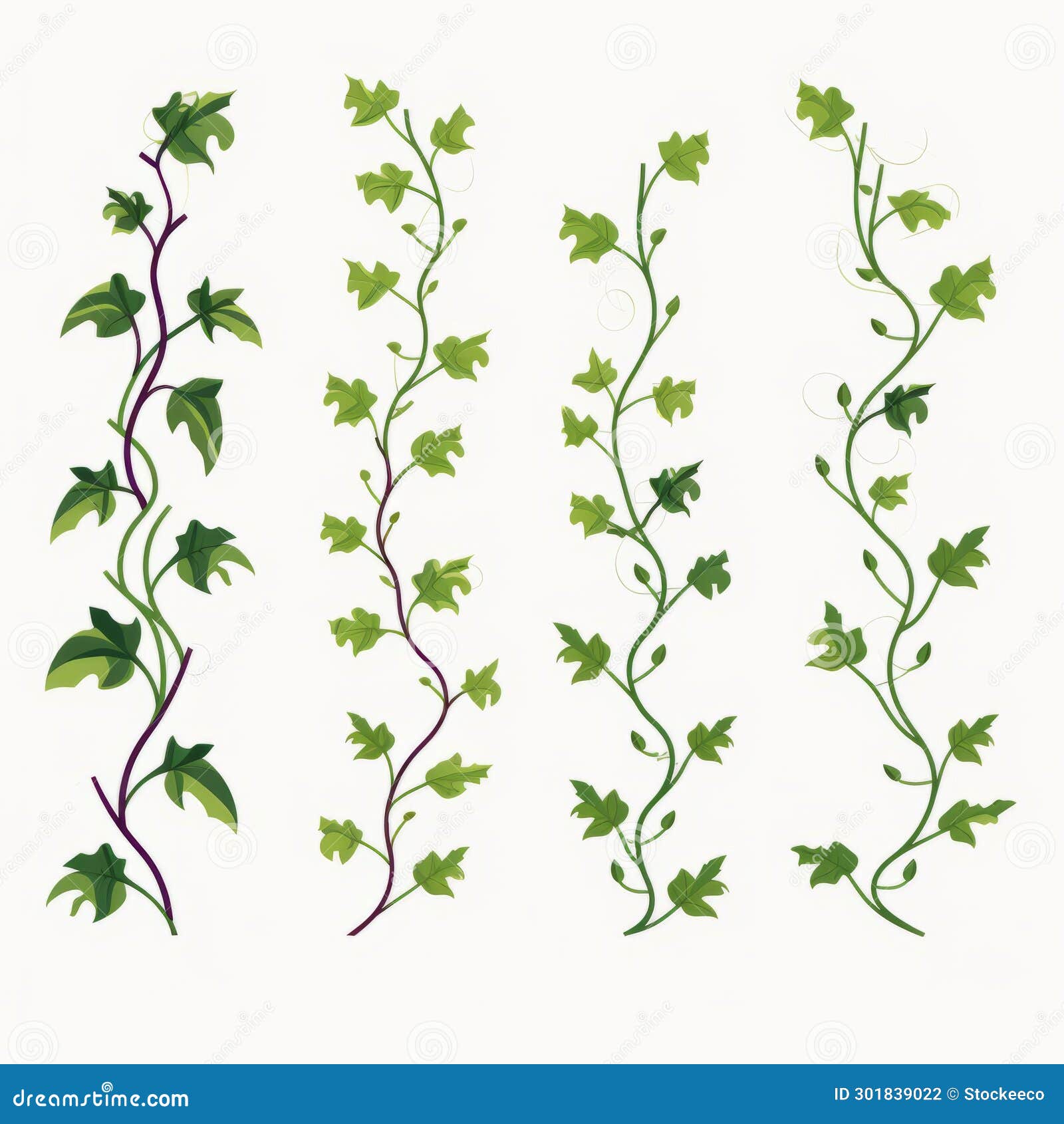 Minimalistic Vine Set: Vector Svg Flat Animation Asset Stock ...
