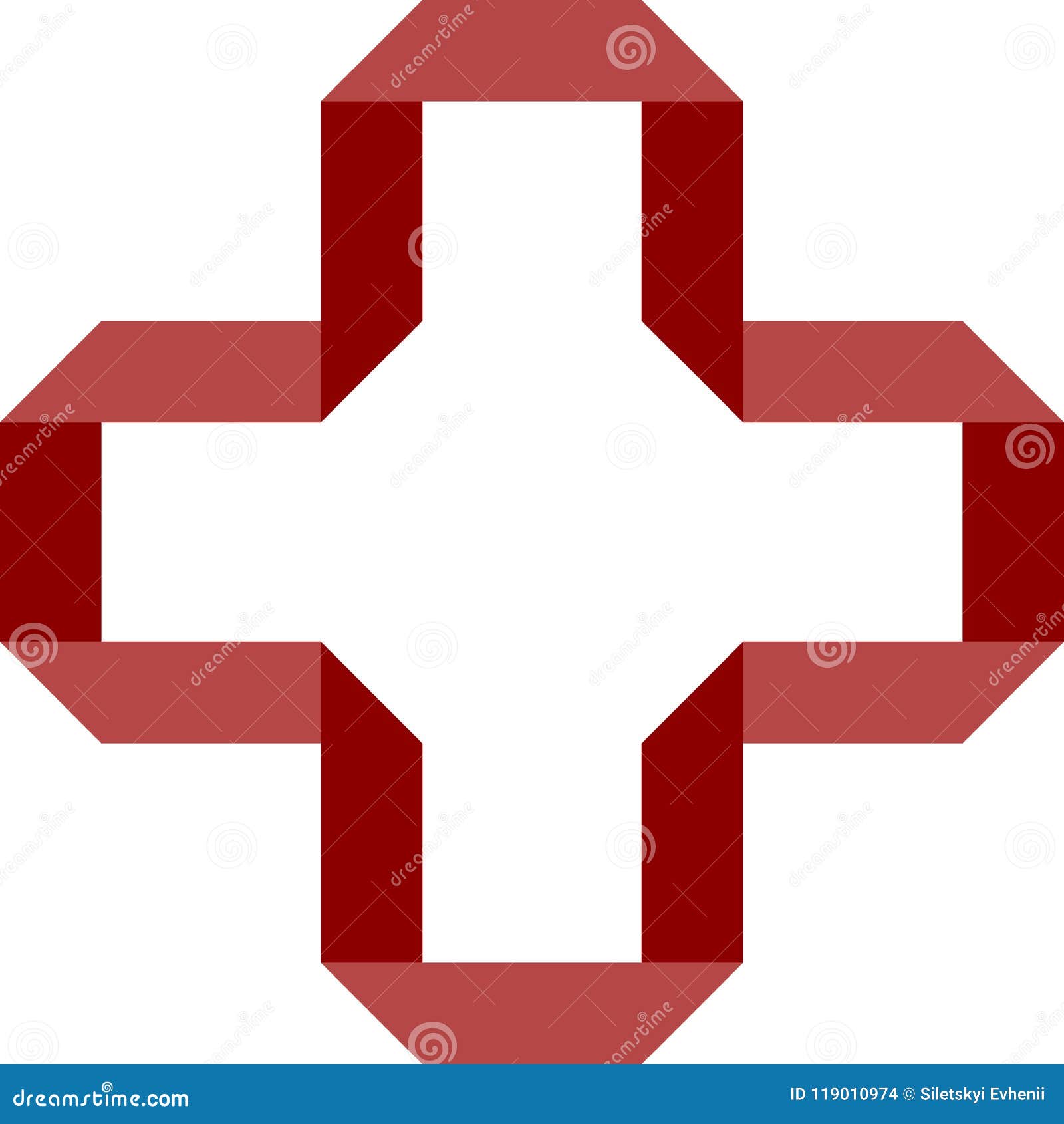 Minimalistic Wallpaper, Red Cross on a White Background Stock ...