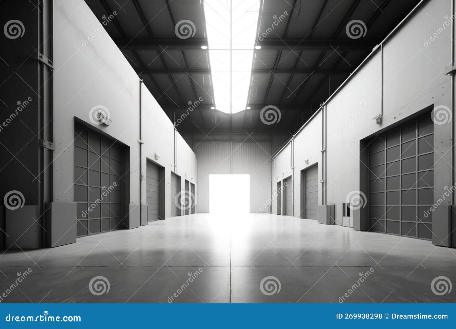 Minimalistic Warehouse, Generative Ai Stock Illustration - Illustration ...