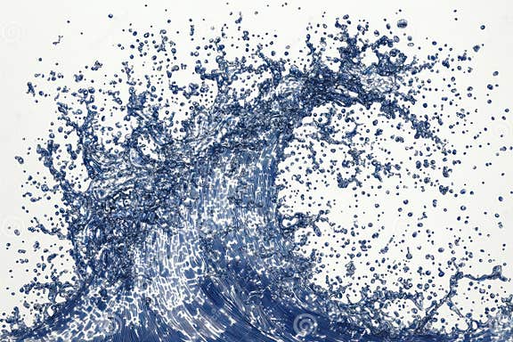 Minimalistic Wave Splash Design: Dynamic Water Motion for Creative ...