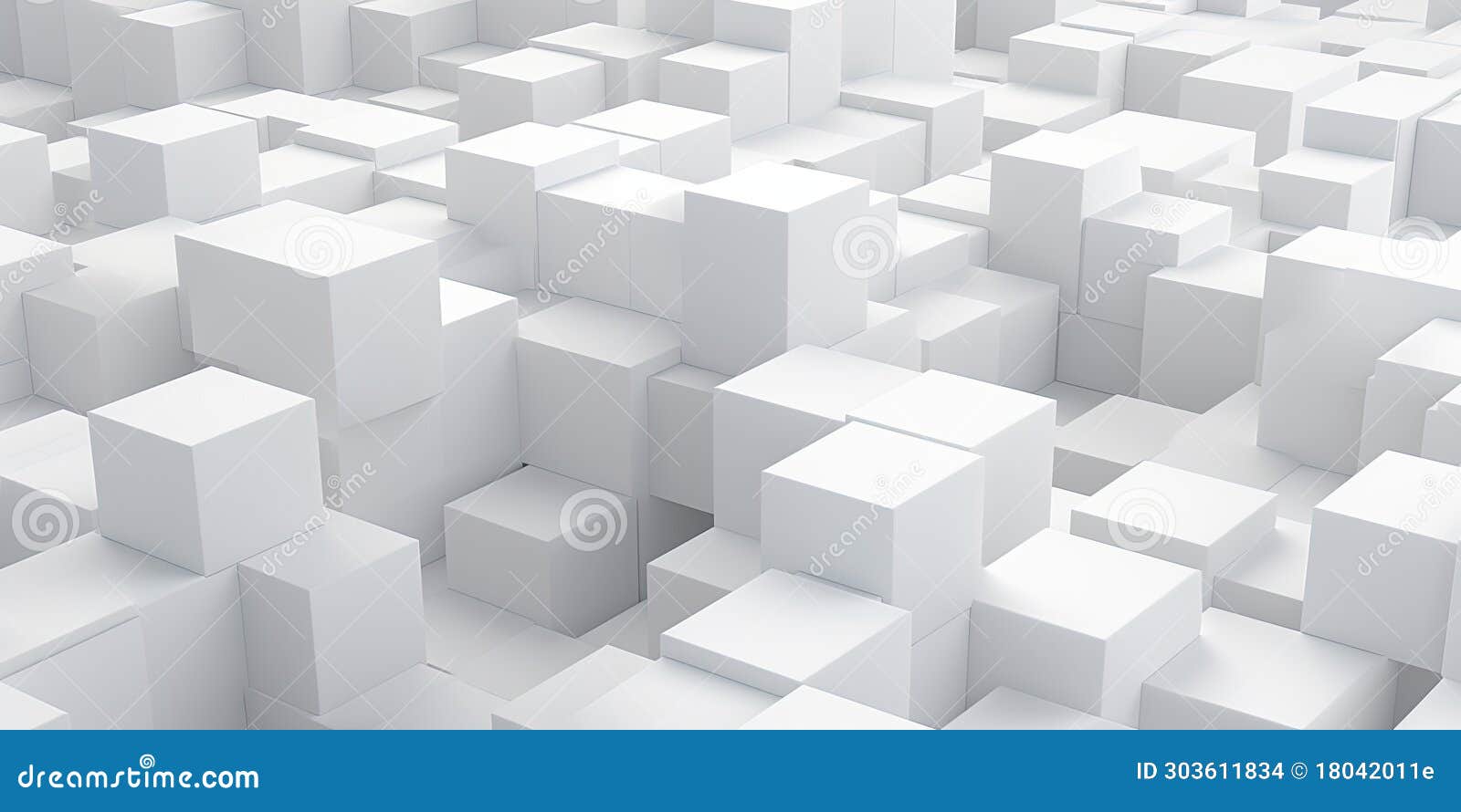 Minimalistic White 3D Cubes Creating an Orderly Grid, Symbolizing ...