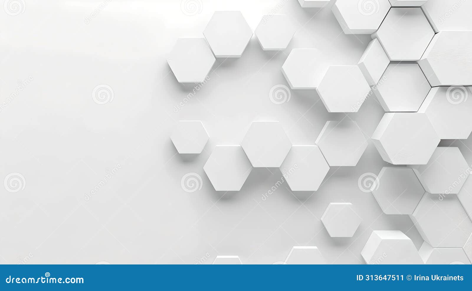 Minimalistic White Hexagonal Pattern, Modern Abstract Background ...