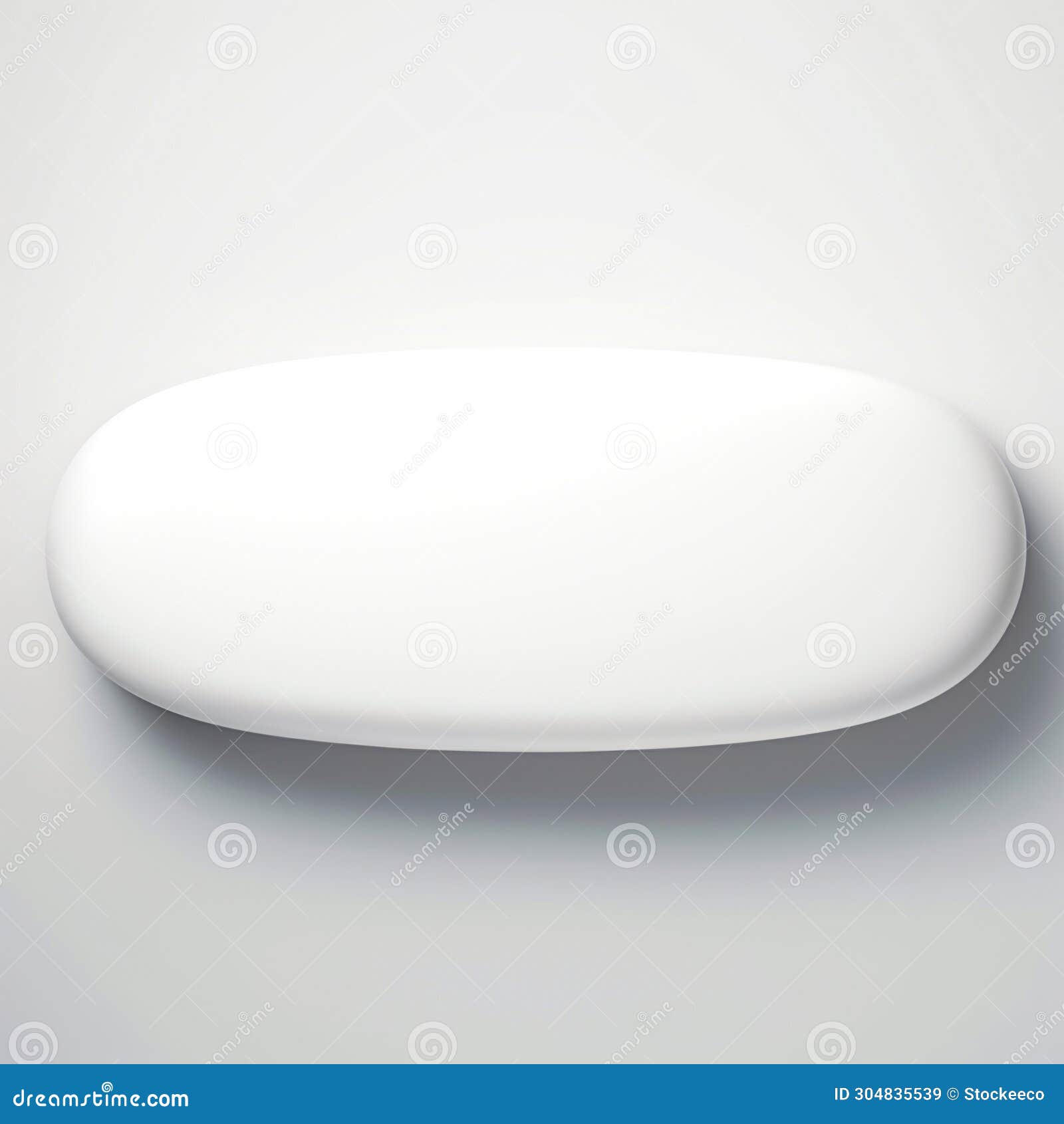 Minimalistic White Pill Tablet - 3d Illustration Stock Illustration ...