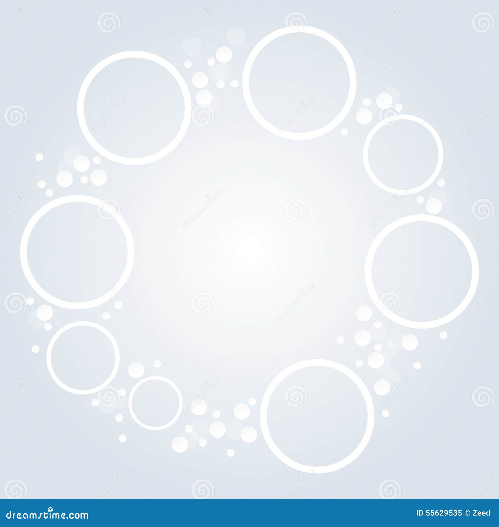 Minimalistic White Round Elements Background Stock Vector ...