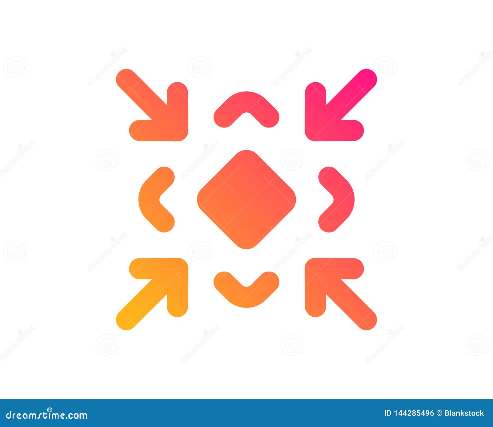 Minimize Arrow Icon. Small Screen Sign. Vector Stock Vector ...