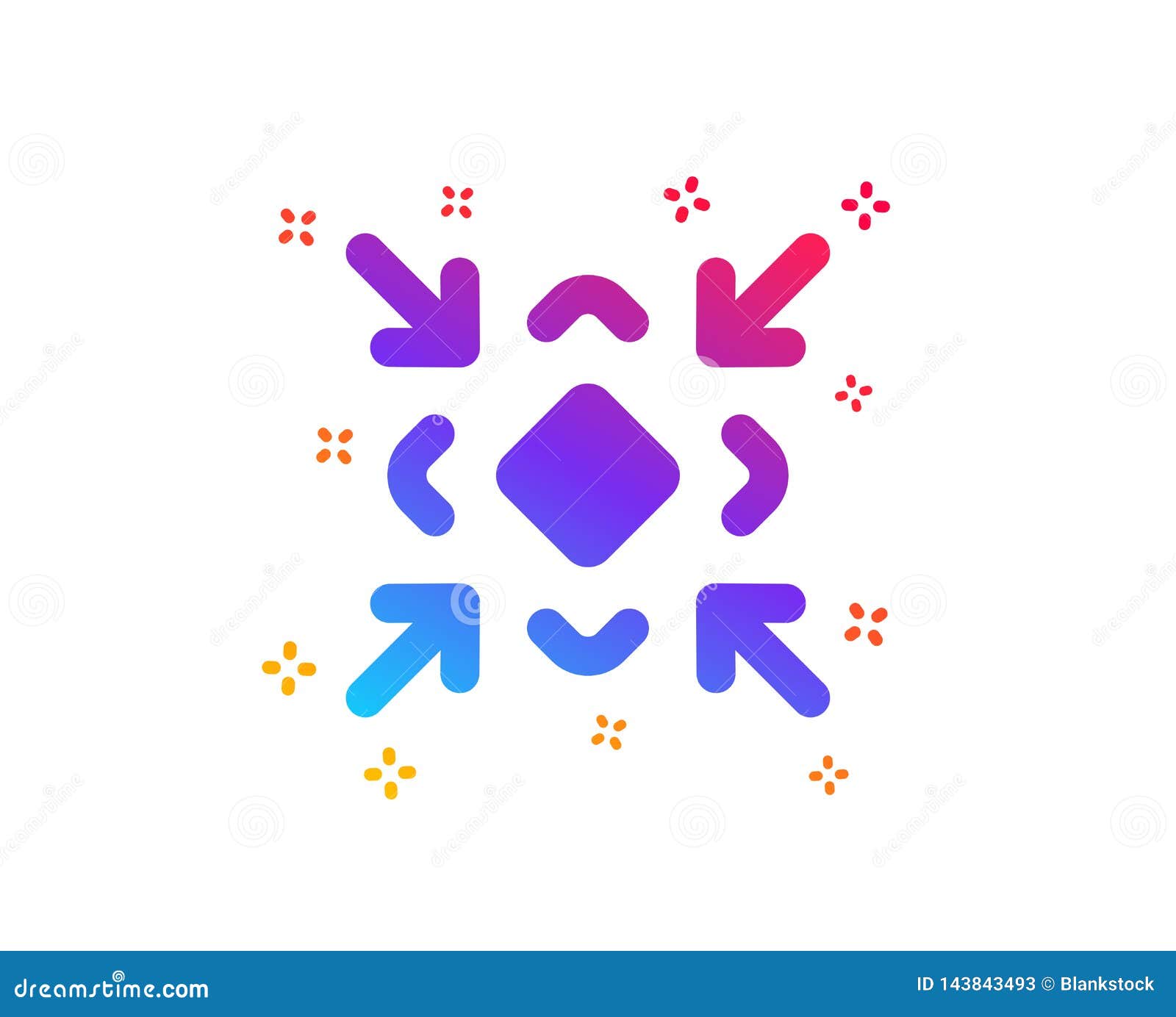 Minimize Arrow Icon. Small Screen Sign. Vector Stock Vector ...