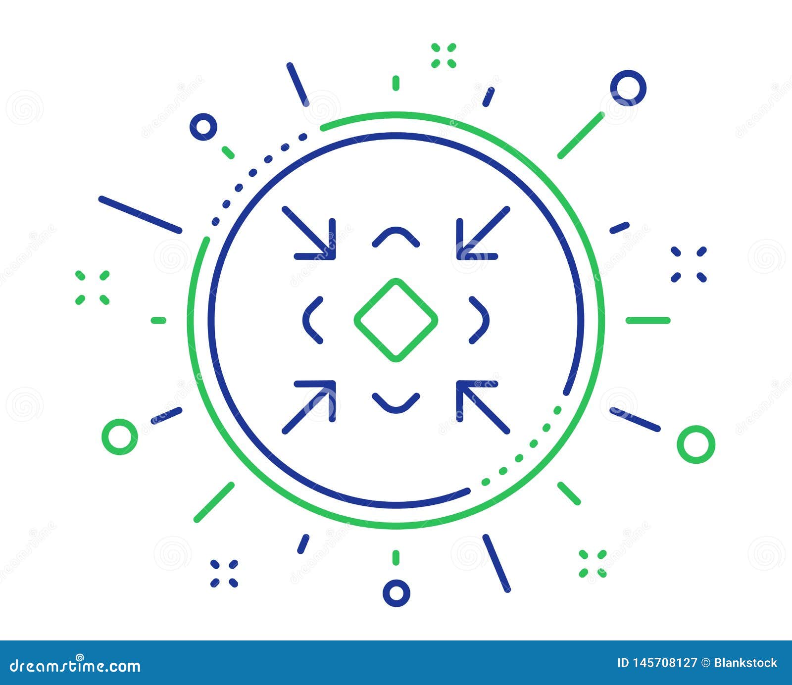 Minimize Arrow Line Icon. Small Screen Sign. Vector Stock Vector ...