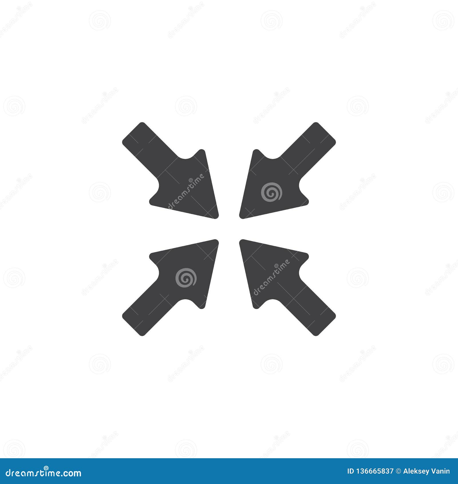 Minimize Arrows Vector Icon Stock Vector - Illustration of resize ...