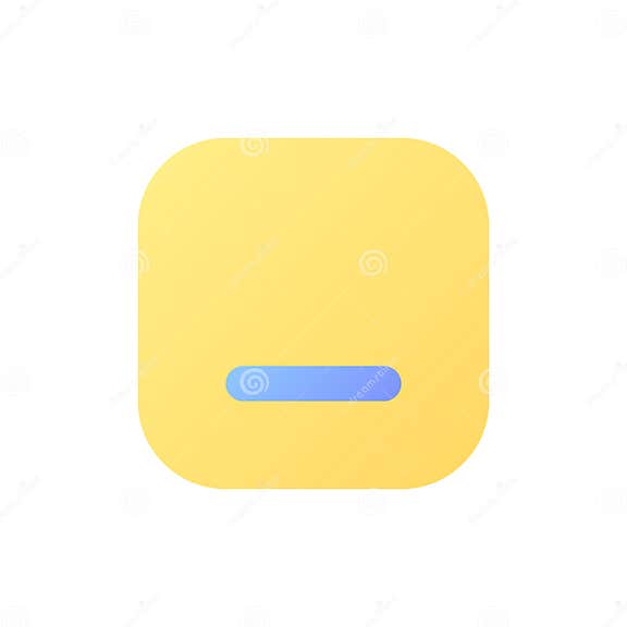 Minimize Button Pixel Perfect Flat Gradient Color Ui Icon Stock Vector Illustration Of Mobile